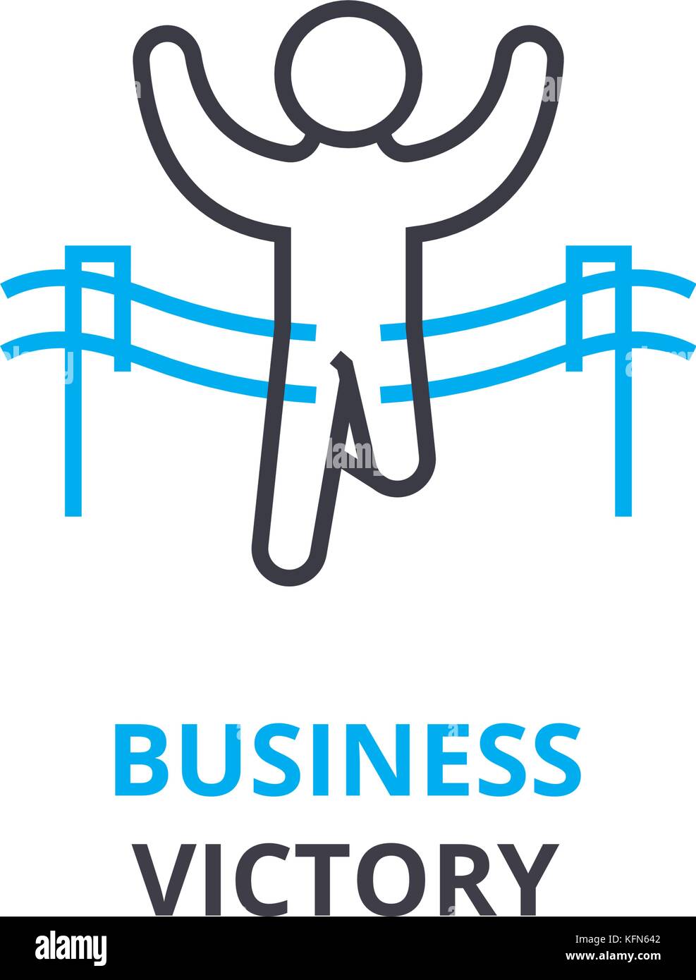 Business victory concept , outline icon, linear sign, thin line ...