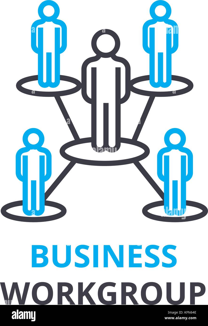 Business workgroup concept , outline icon, linear sign, thin line ...