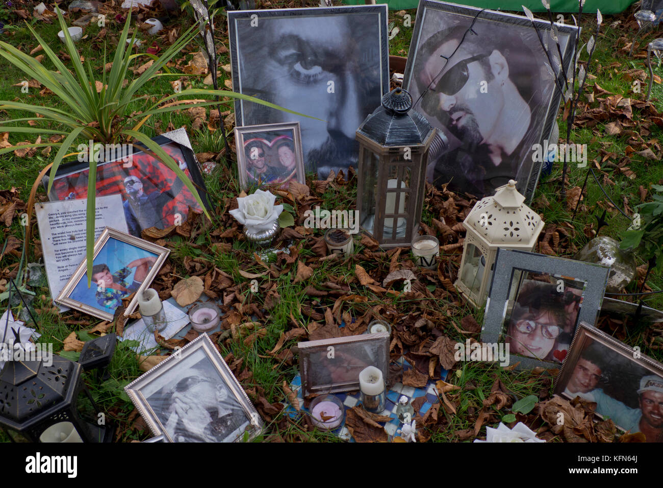 Informal memorial garden created for the late George Michael by fans ...