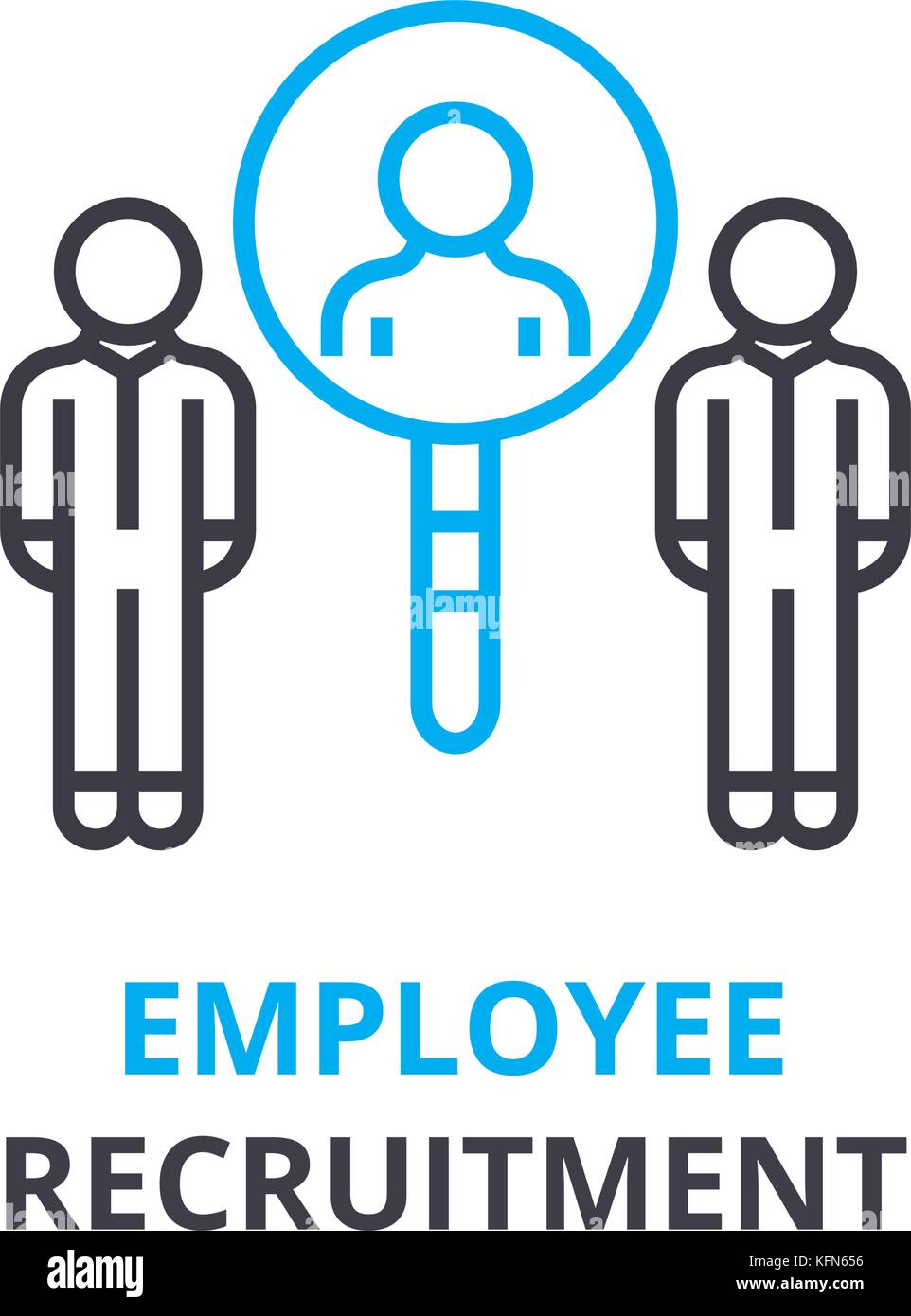 Eployee recruitment concept , outline icon, linear sign, thin line ...