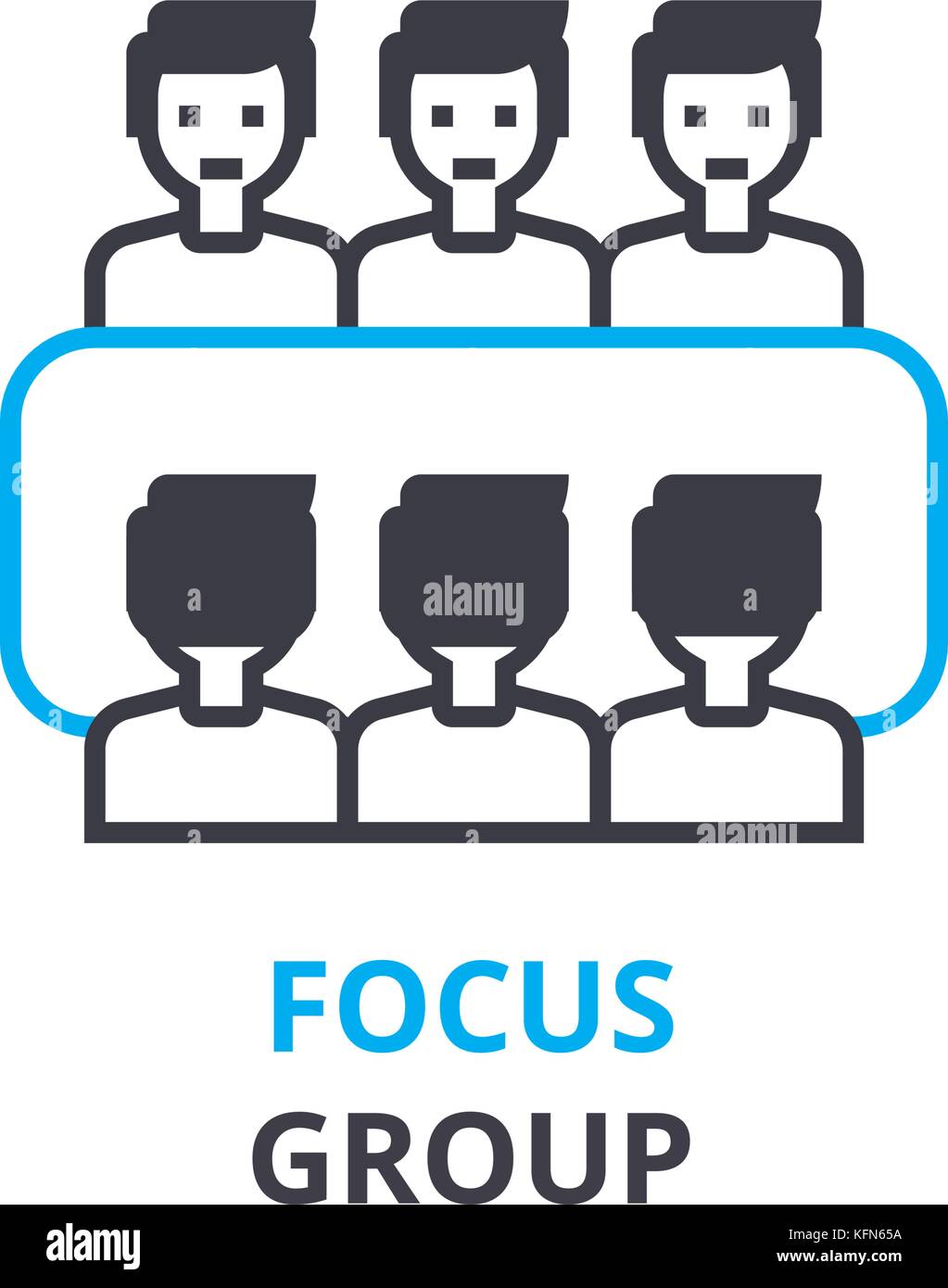 Focus group concept , outline icon, linear sign, thin line pictogram ...