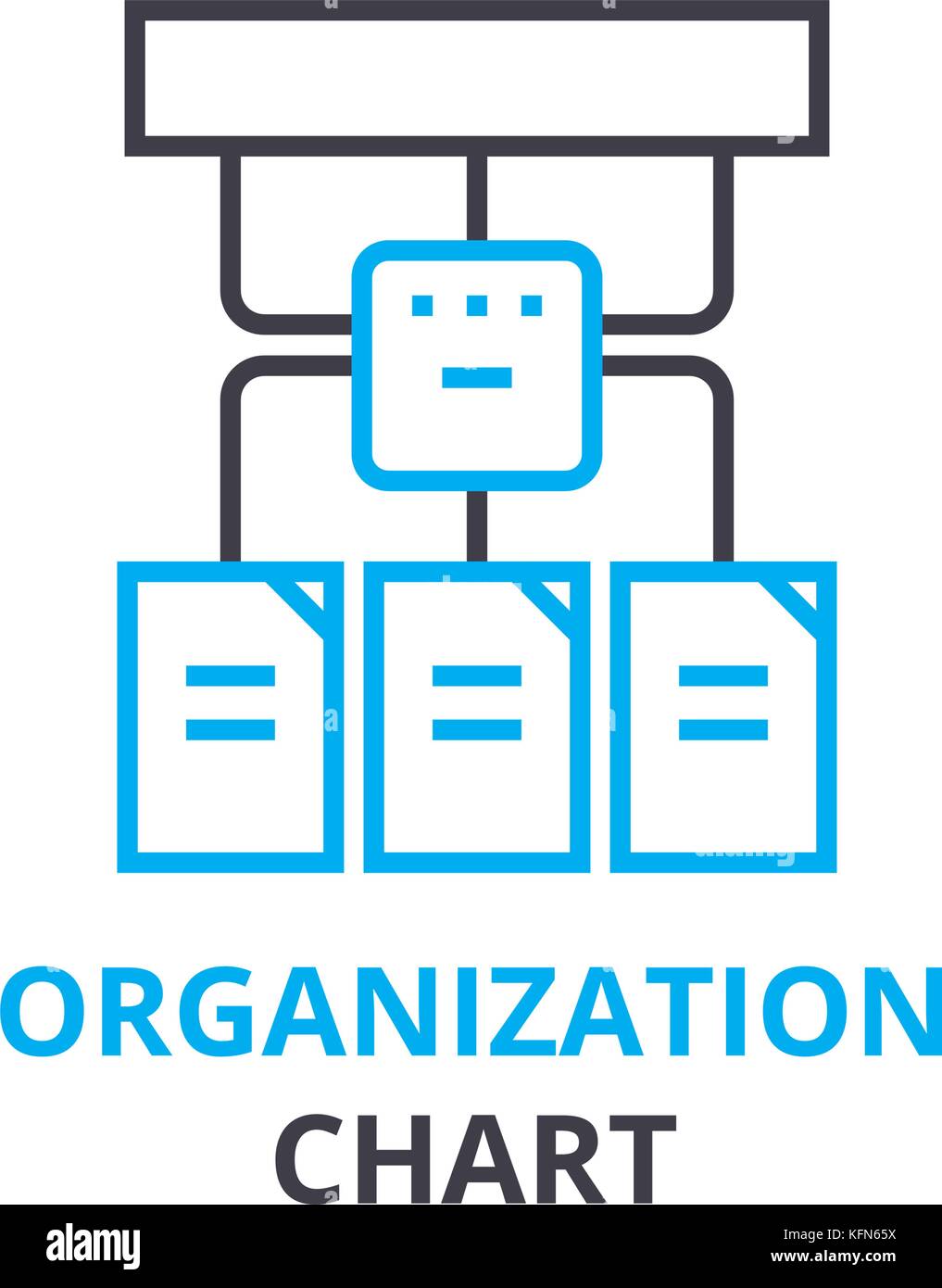 Organization chart concept , outline icon, linear sign, thin line ...