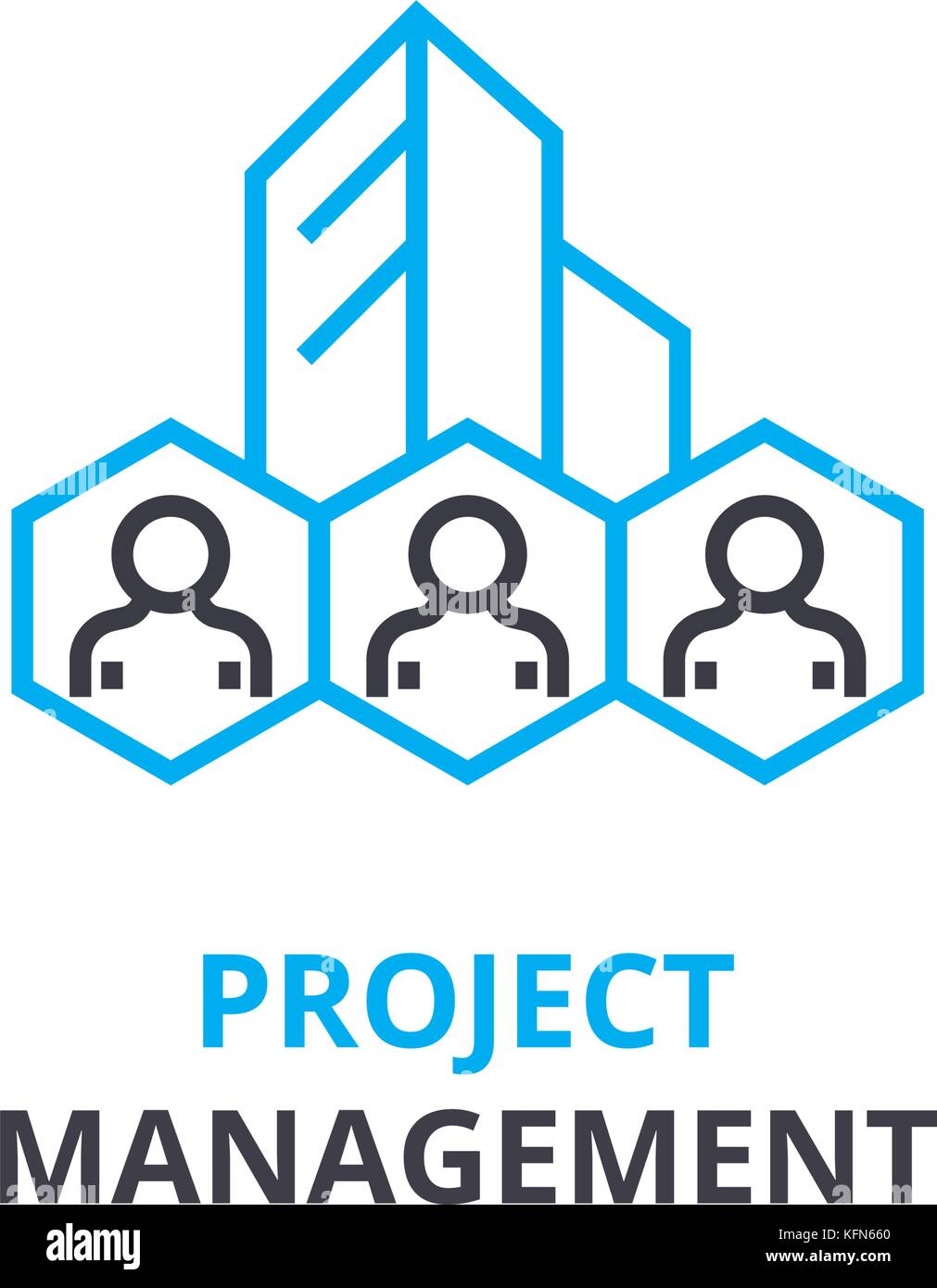 Project Management Concept Outline Icon Linear Sign Thin Line Stock