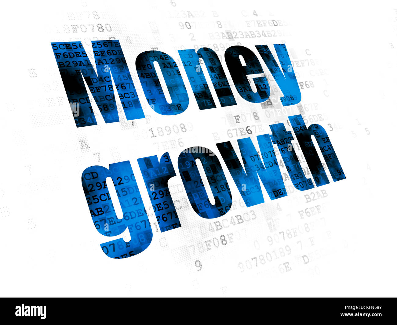 Currency concept: Money Growth on Digital background Stock Photo - Alamy