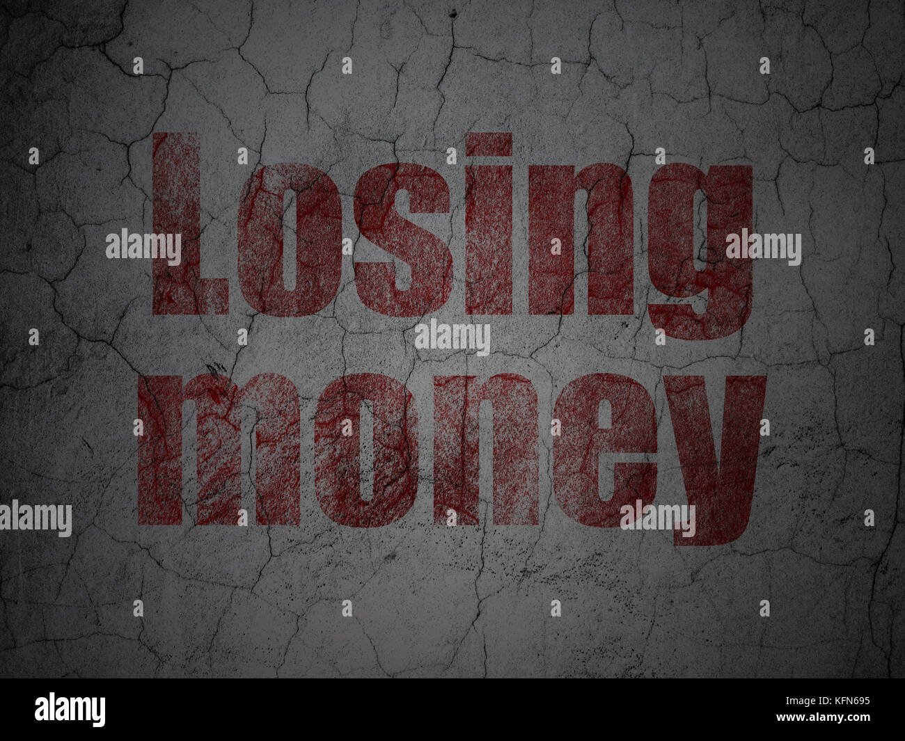 Currency concept: Losing Money on grunge wall background Stock Photo ...