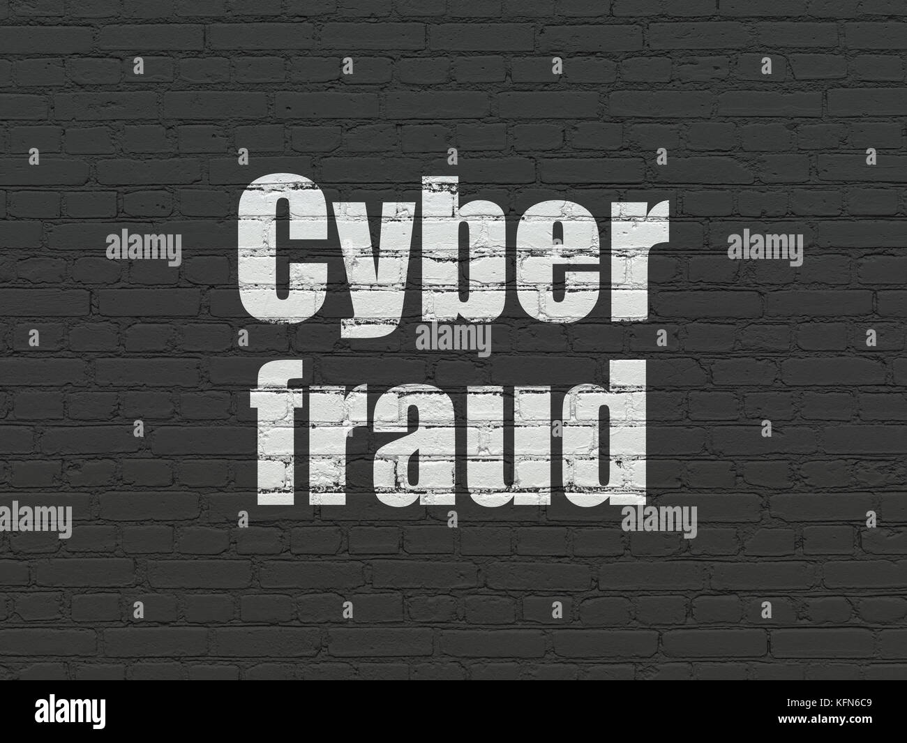 Security concept: Cyber Fraud on wall background Stock Photo - Alamy