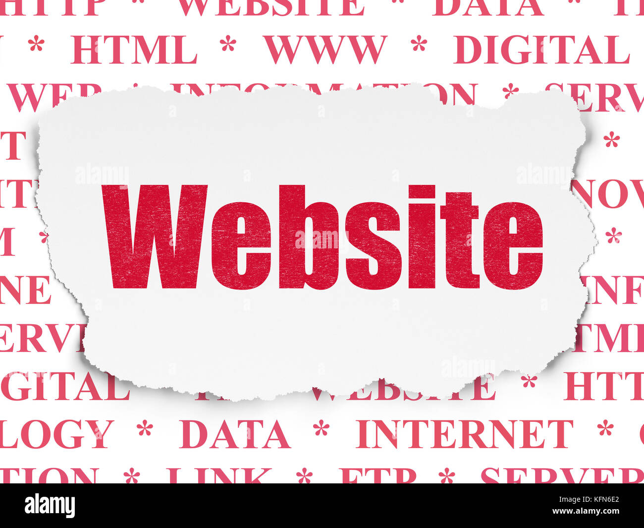 Web design concept: Website on Torn Paper background Stock Photo - Alamy