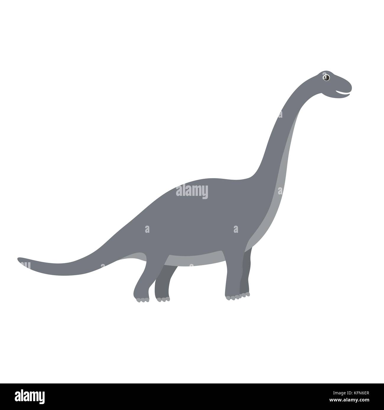 Brachiosaurus dinosaur doodle outline Cut Out Stock Images & Pictures ...