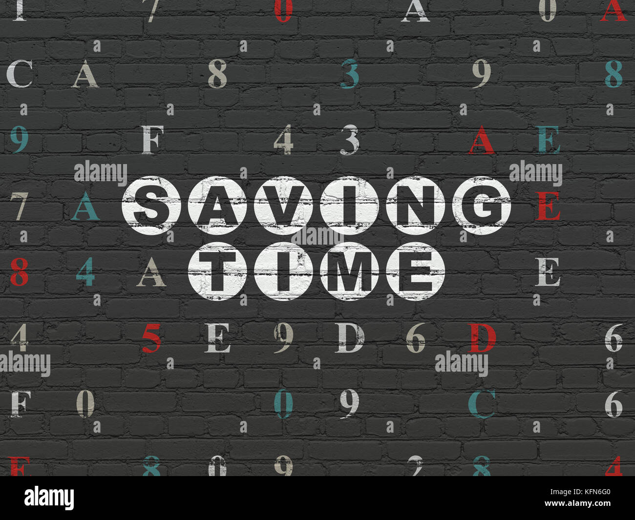 Timeline concept: Saving Time on wall background Stock Photo - Alamy