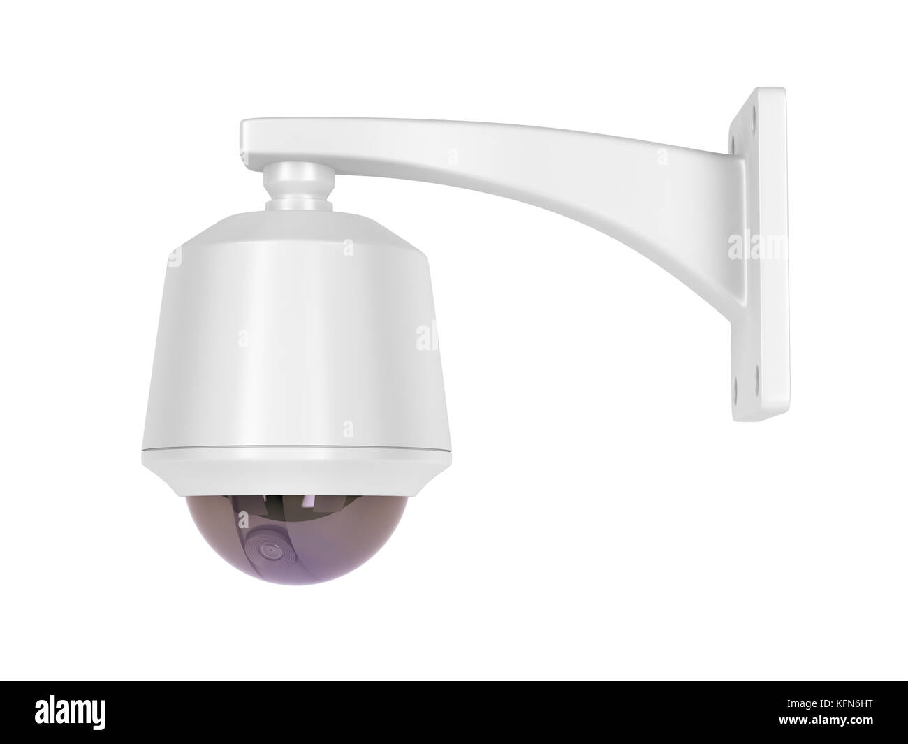 CCTV camera isolated on white background Stock Photo - Alamy
