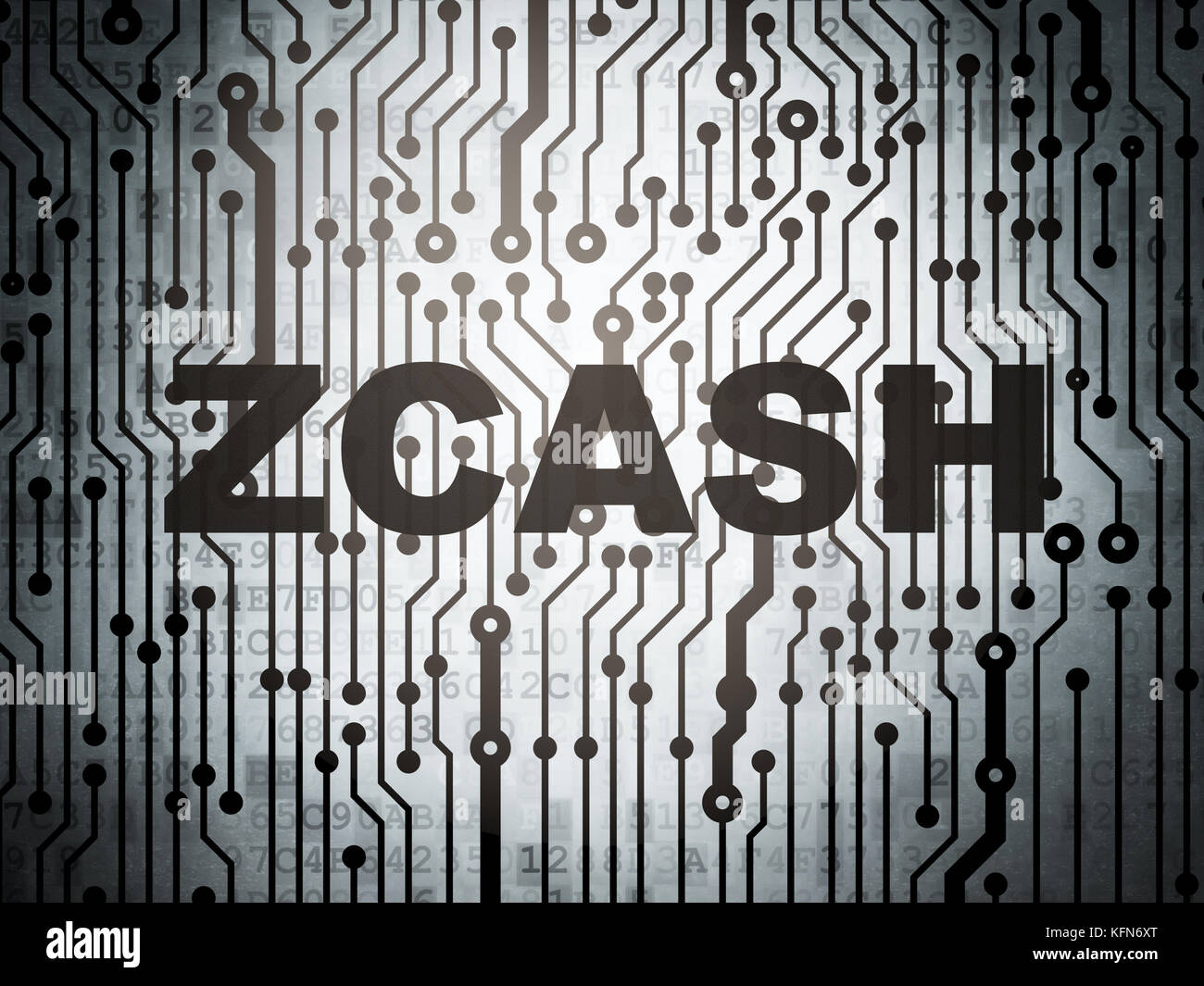 Blockchain concept: circuit board with Zcash Stock Photo - Alamy