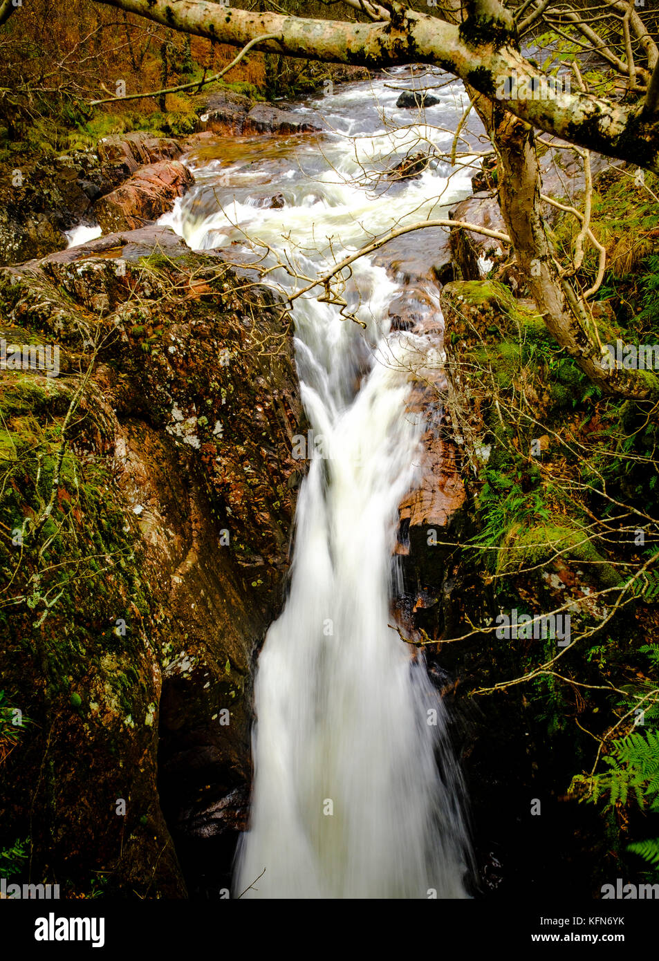 The lower falls on the Water of Nevis where it becomes the River Nevis ...