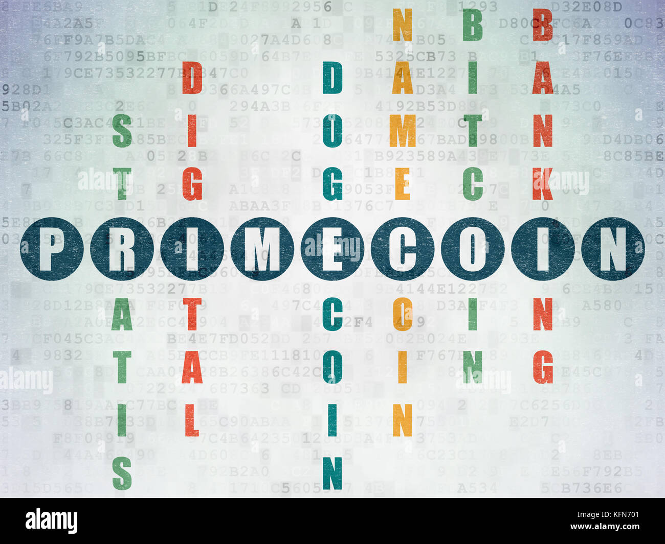 Blockchain concept: Primecoin in Crossword Puzzle Stock Photo - Alamy