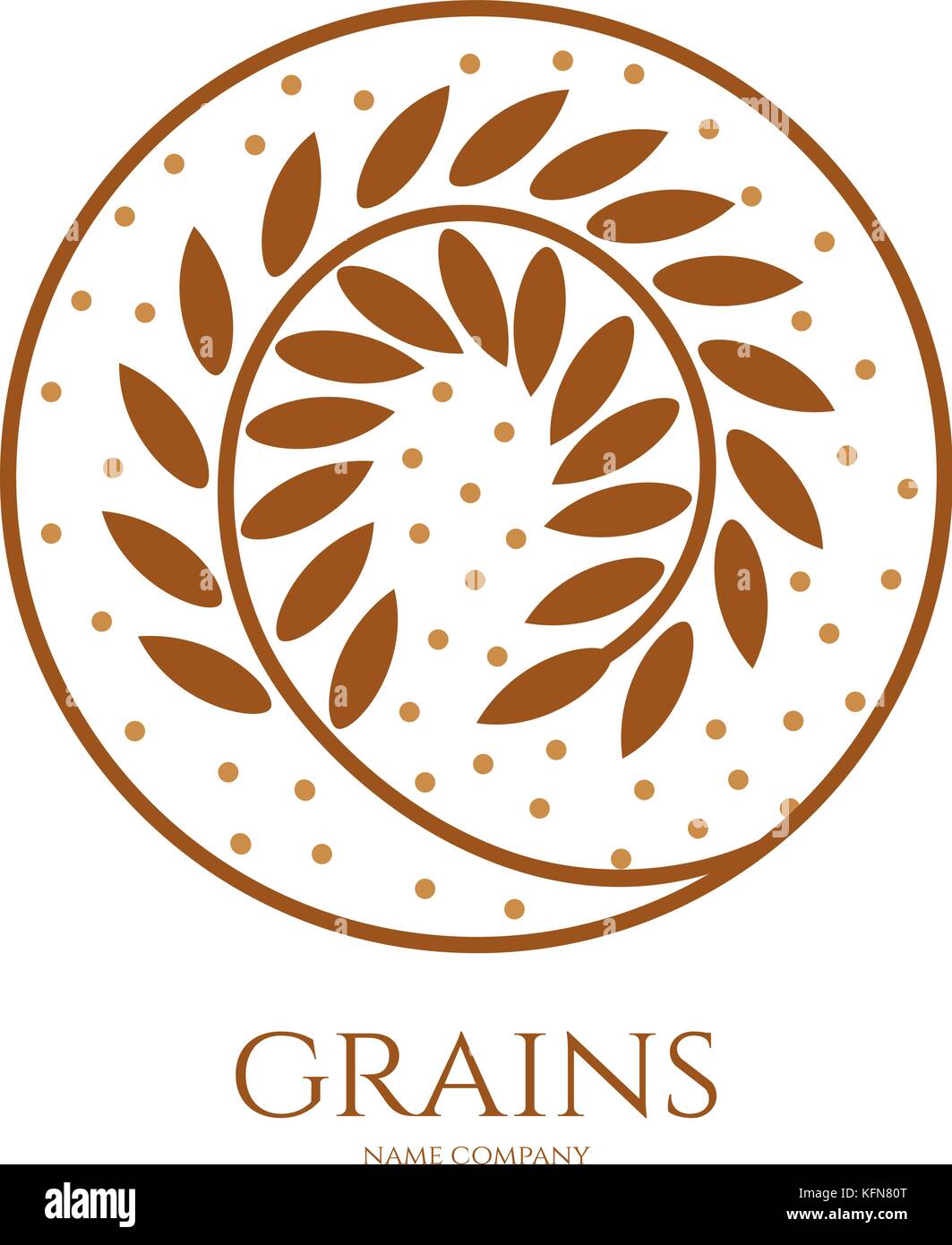 Linear icon of grains of wheat or other grain crops Stock Vector Image ...