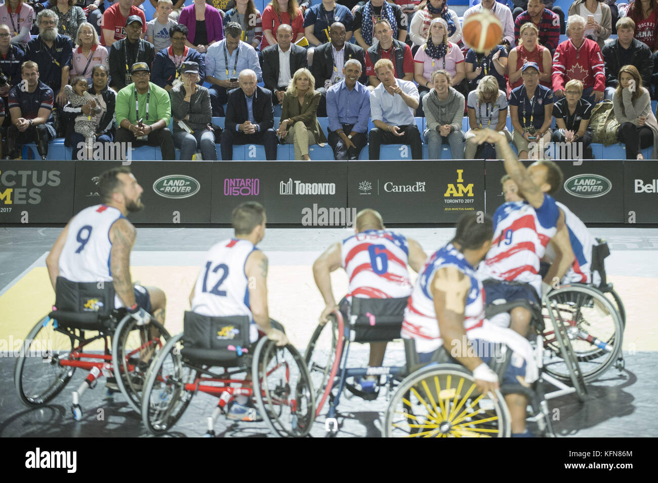 Prince Harry attends Wheel Chair Basket Ball at the Pan AM stadium as ...