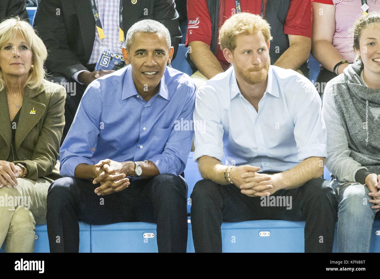 Prince Harry attends Wheel Chair Basket Ball at the Pan AM stadium as ...