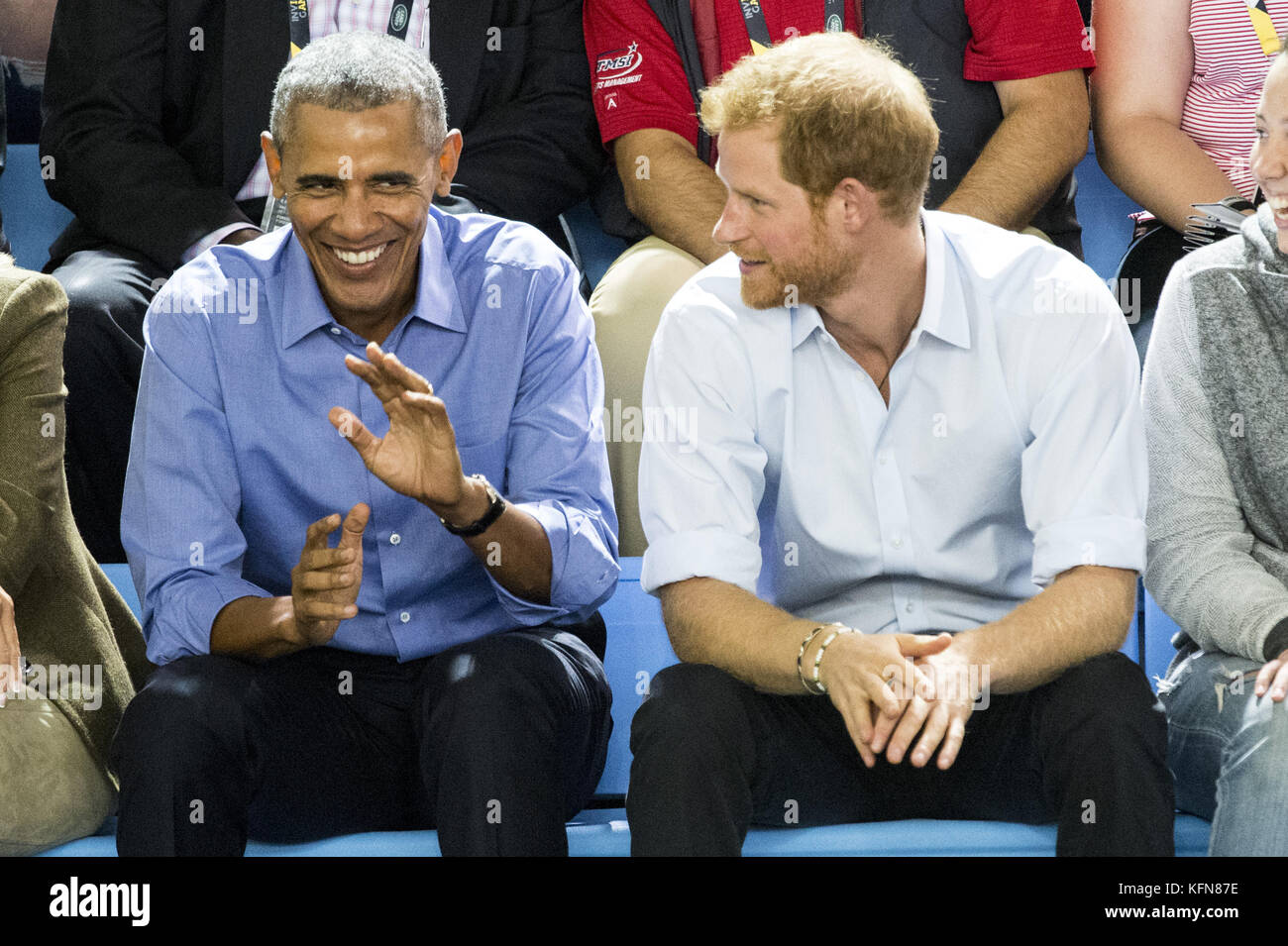 Prince Harry attends Wheel Chair Basket Ball at the Pan AM stadium as ...