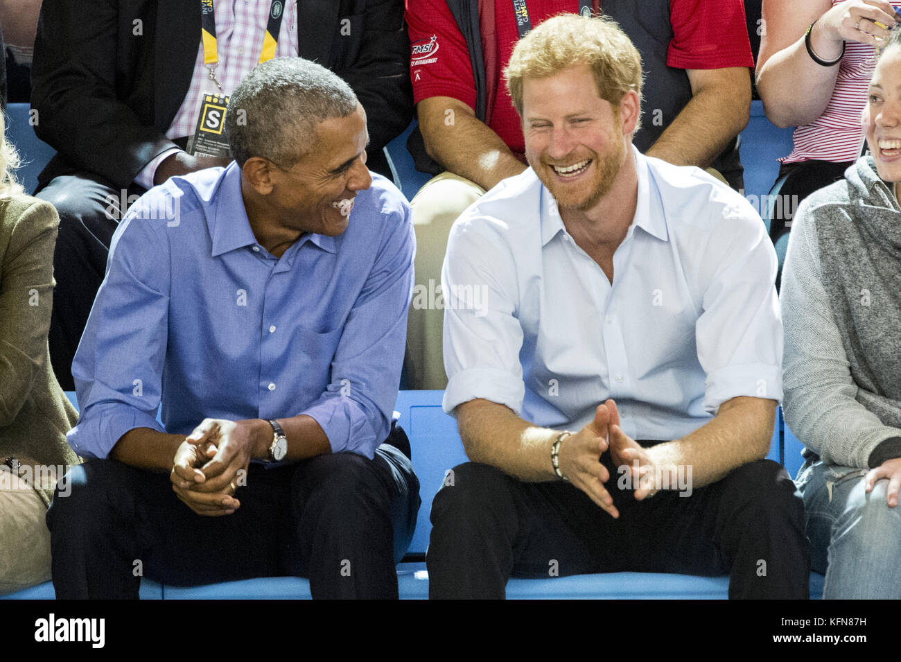 Prince Harry attends Wheel Chair Basket Ball at the Pan AM stadium as ...