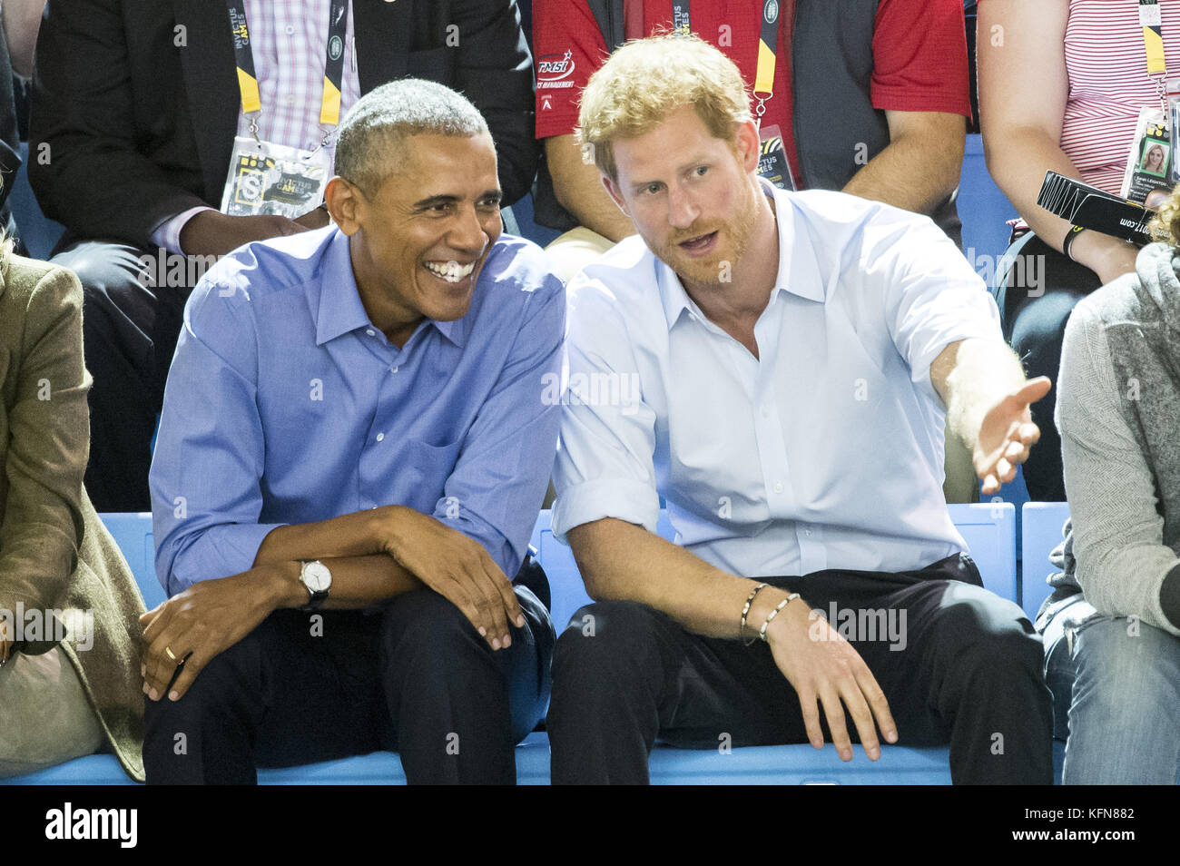 Prince Harry attends Wheel Chair Basket Ball at the Pan AM stadium as ...