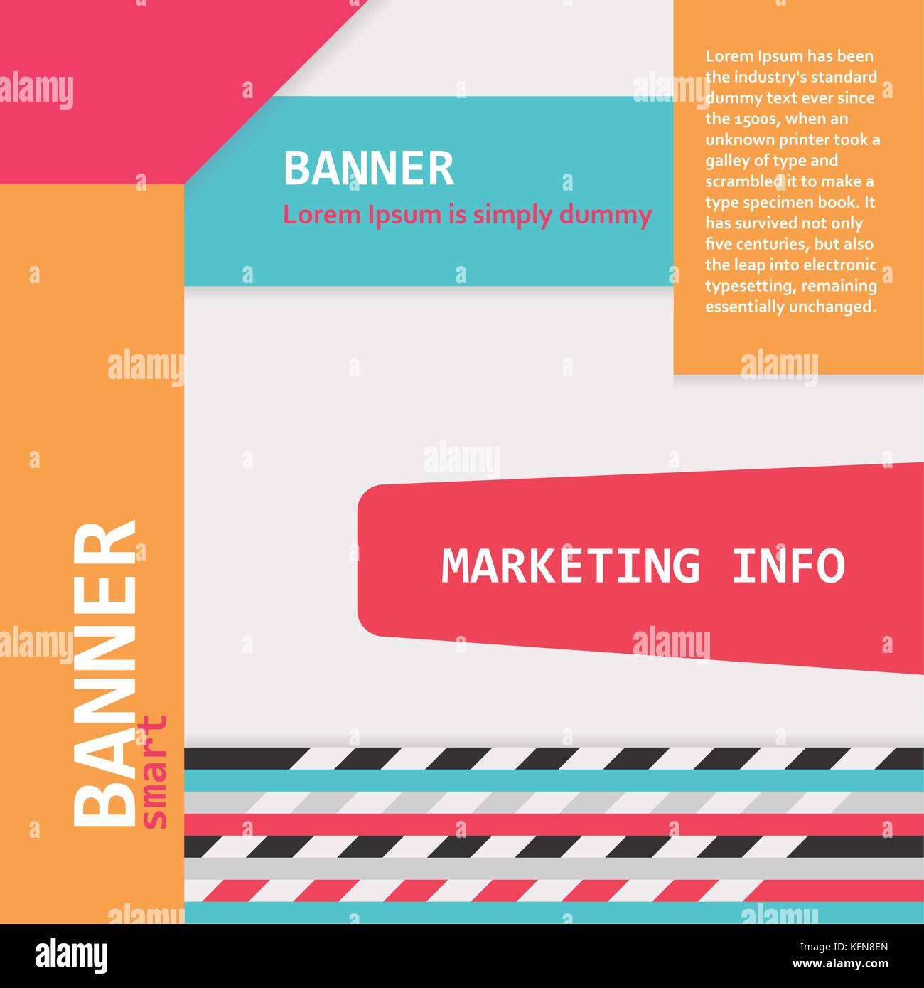 Color web banners. Geomtric vectors trendy backgrounds. Smart banner ...