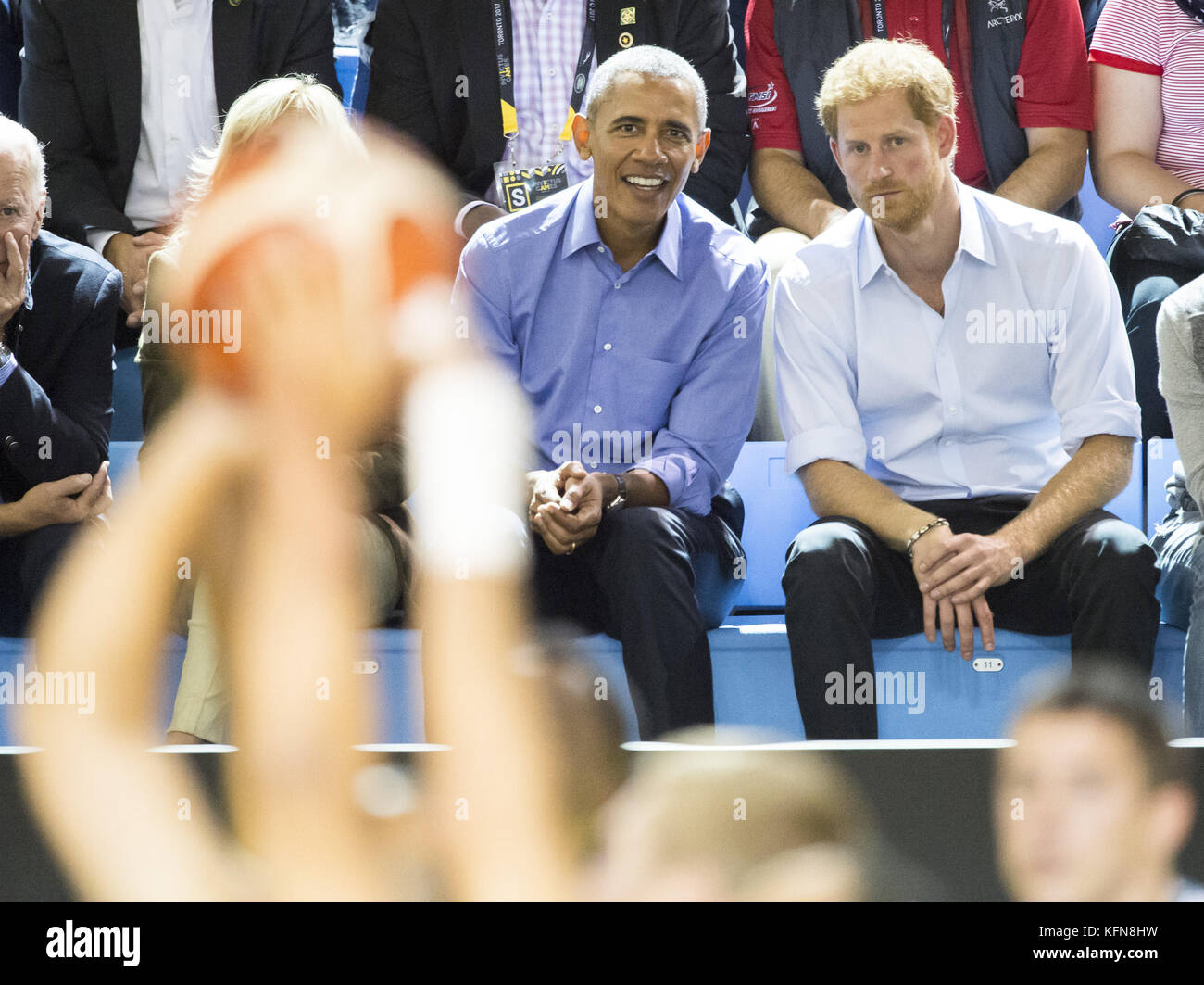 Prince Harry attends Wheel Chair Basket Ball at the Pan AM stadium as ...