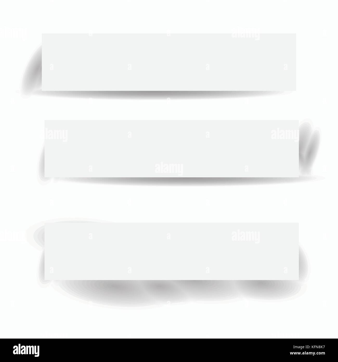 Banners shadow Template. White isolated blank paper Stock Vector Image ...