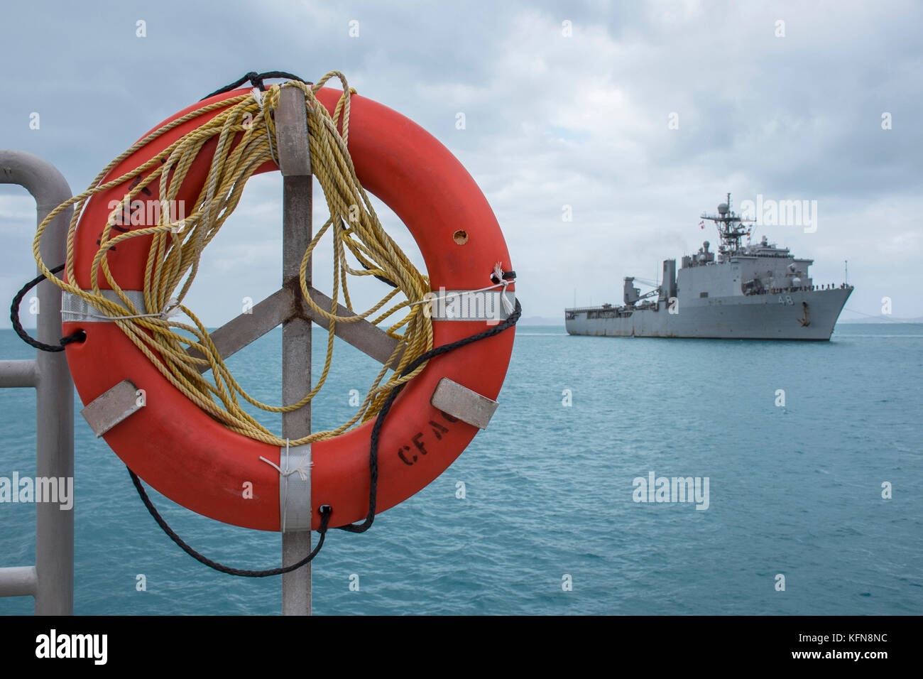 The amphibious dock landing ship USS Ashland (LSD 48 Stock Photo - Alamy