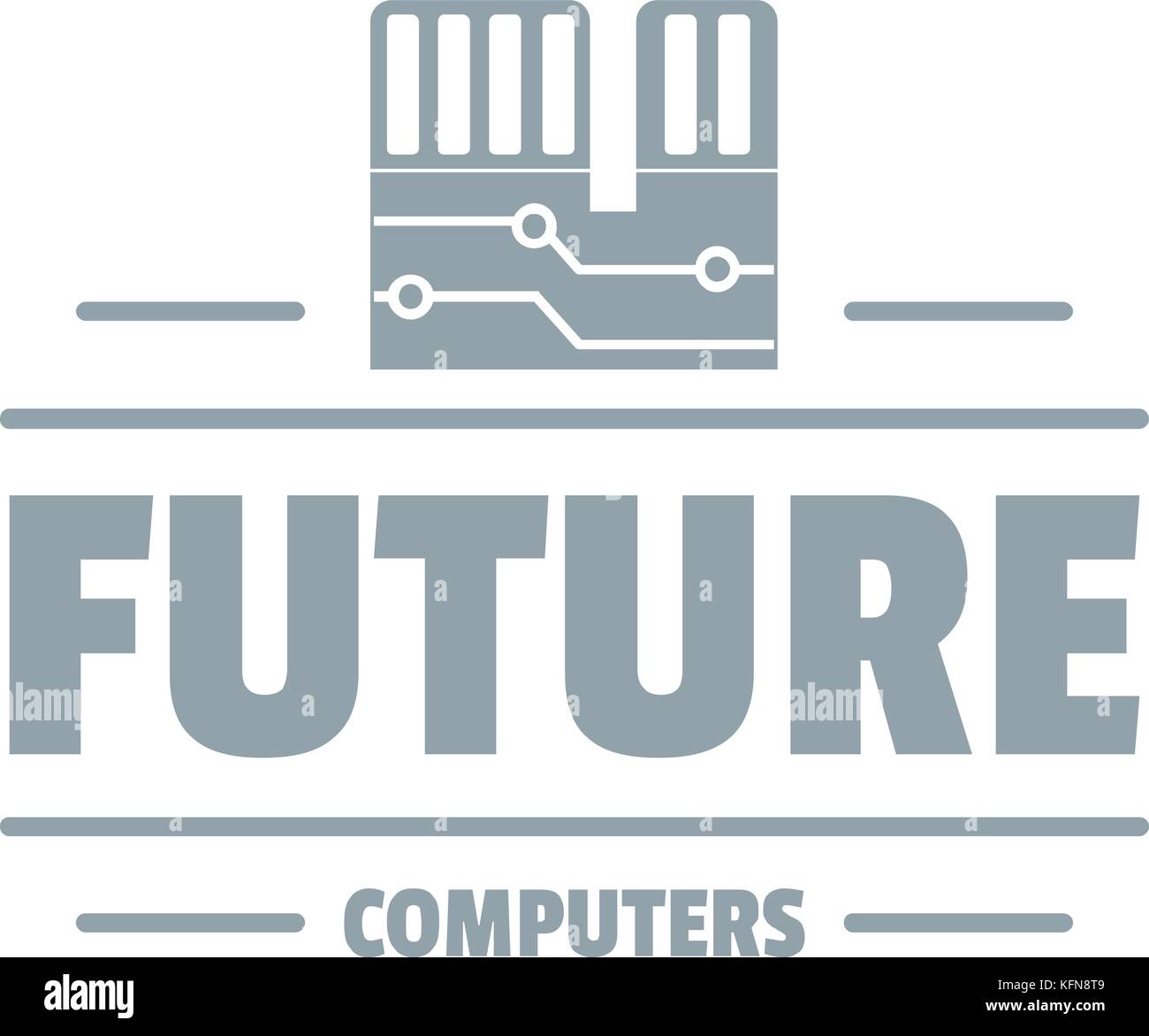 Future computers logo, simple gray style Stock Vector Image & Art - Alamy