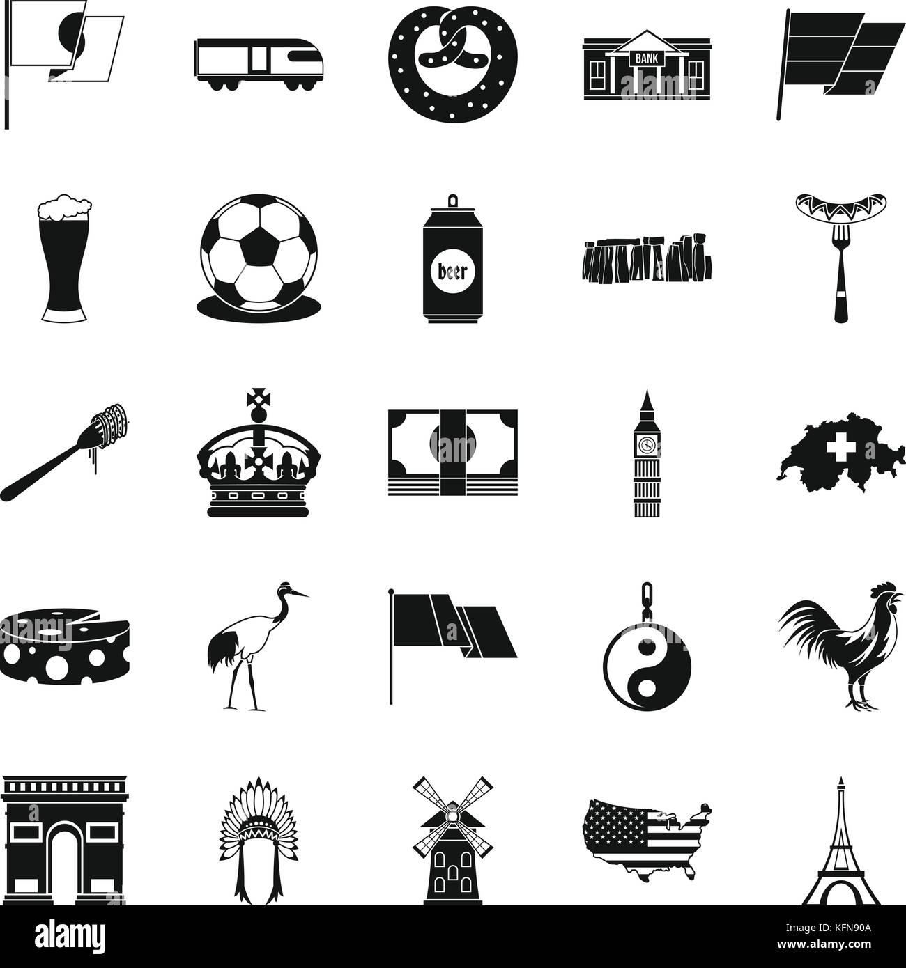 Set exploring Black and White Stock Photos & Images - Alamy