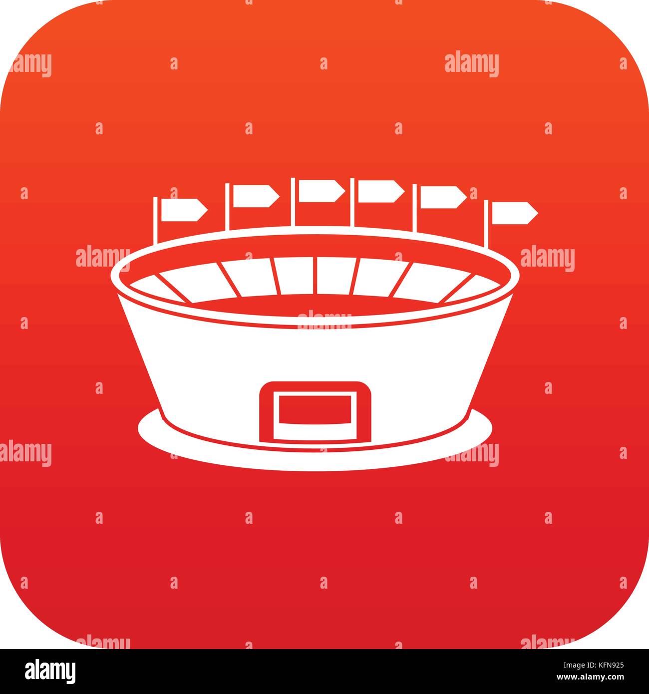 Stadium icon digital red Stock Vector Image & Art - Alamy