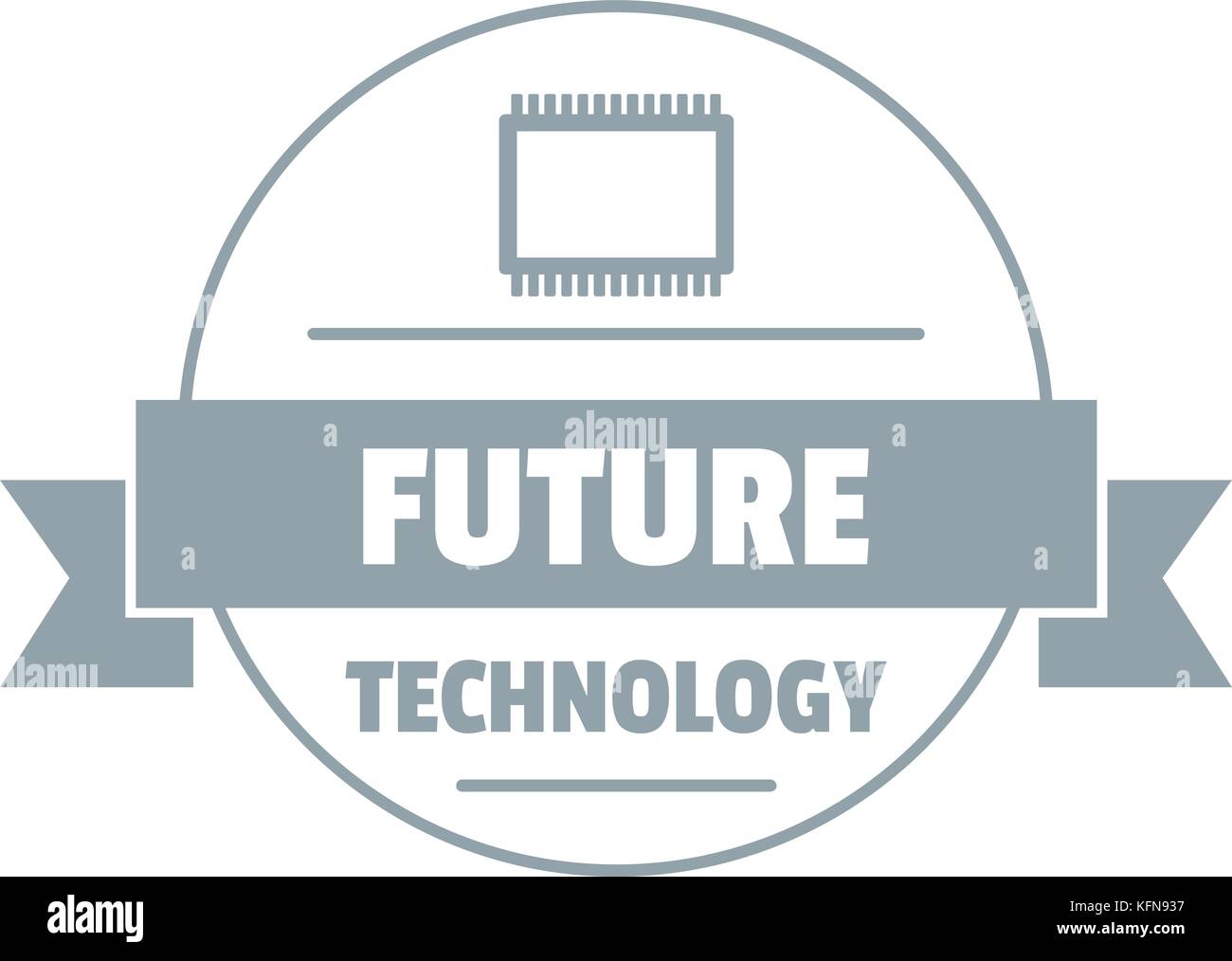 Future technology logo, simple gray style Stock Vector Image & Art - Alamy