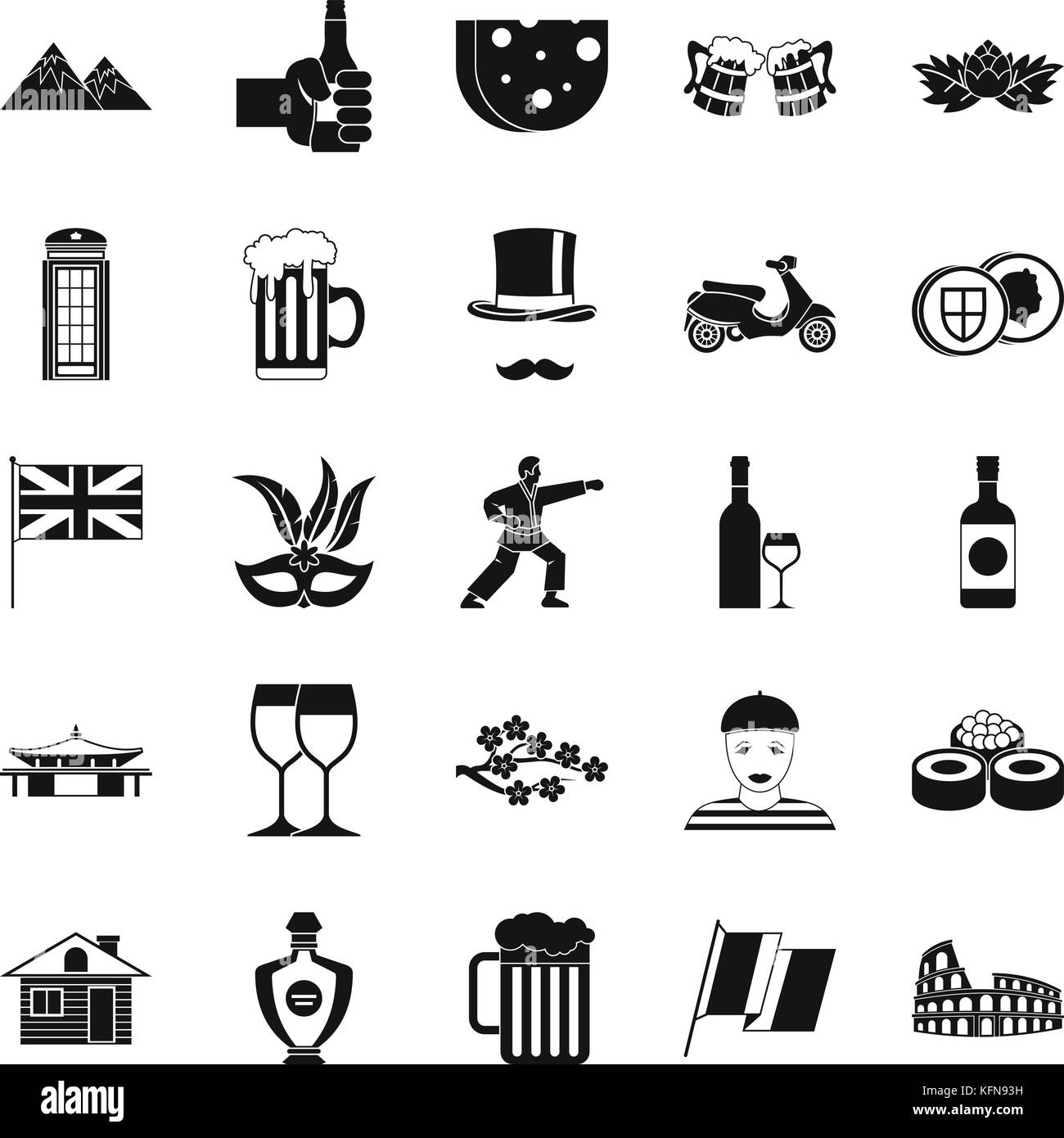 Rest zone icons set, simple style Stock Vector Image & Art - Alamy