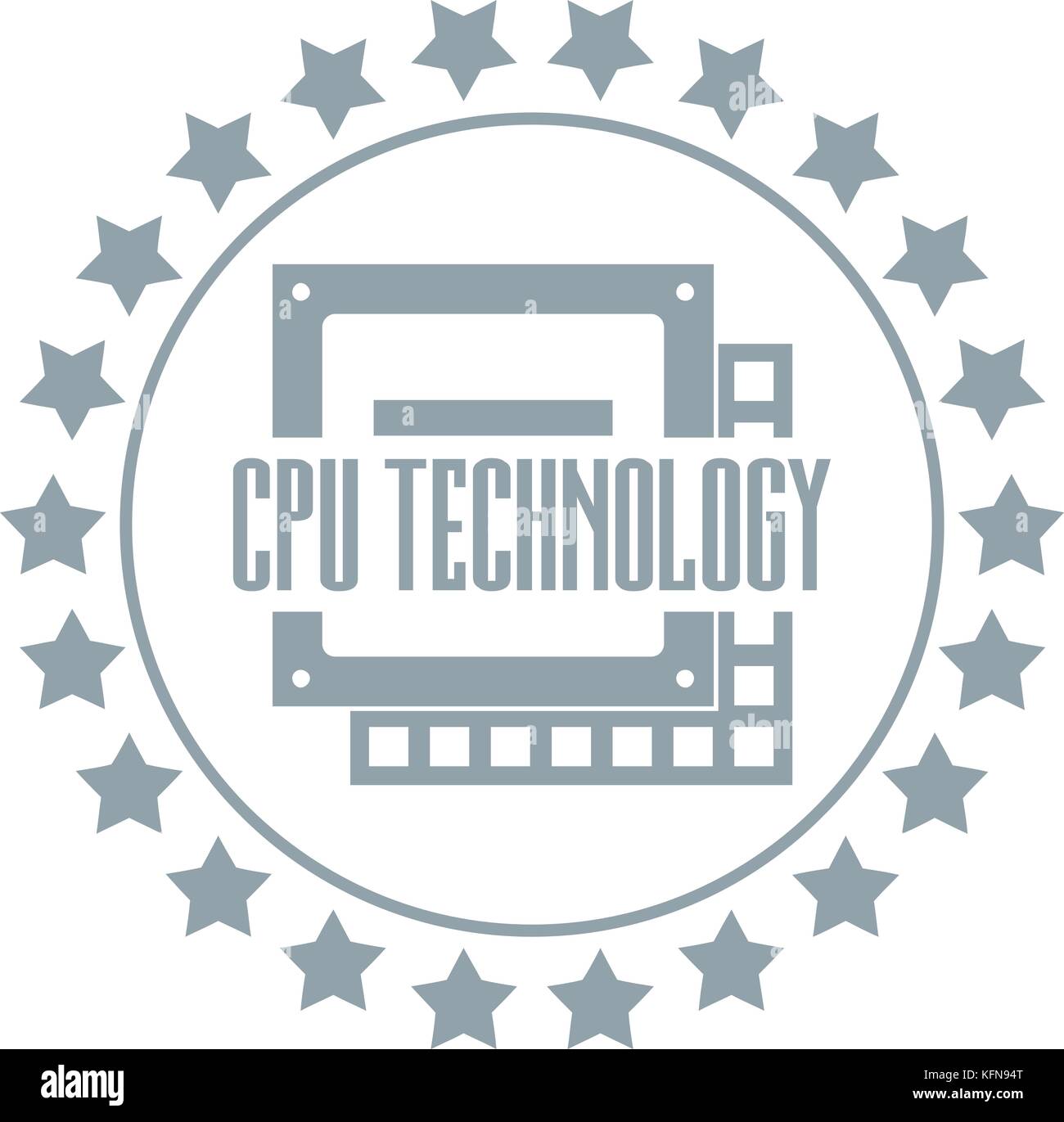 Cpu technology logo, simple gray style Stock Vector Image & Art - Alamy