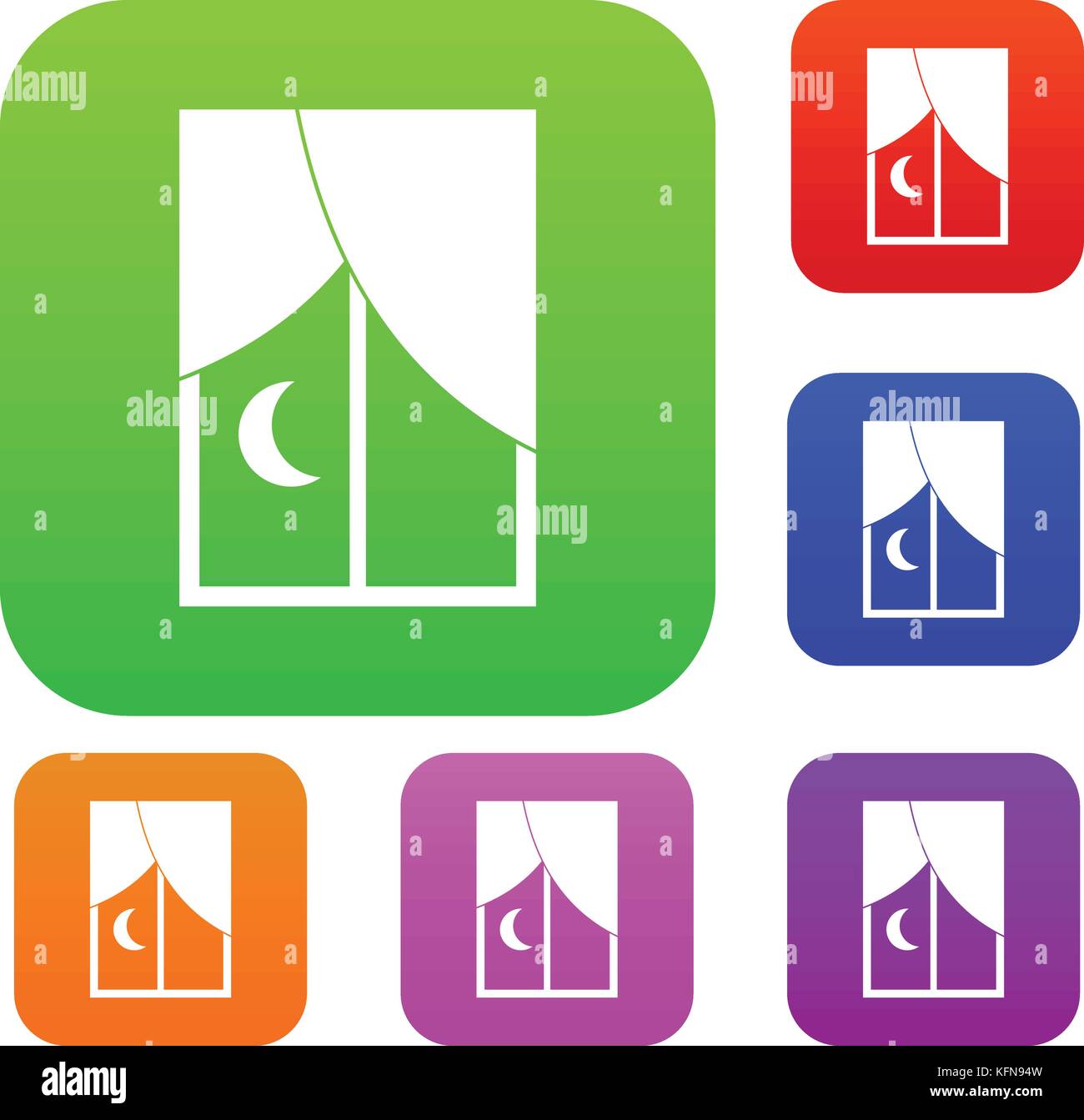 Red window dark room Stock Vector Images - Alamy