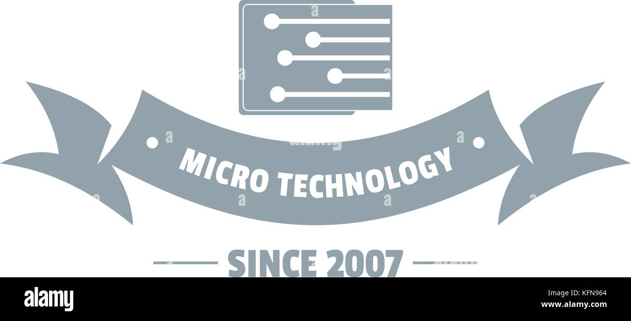 Micro technology logo, simple gray style Stock Vector Image & Art - Alamy