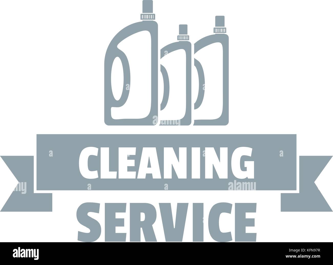 Cleaning service logo, simple gray style Stock Vector Image & Art - Alamy