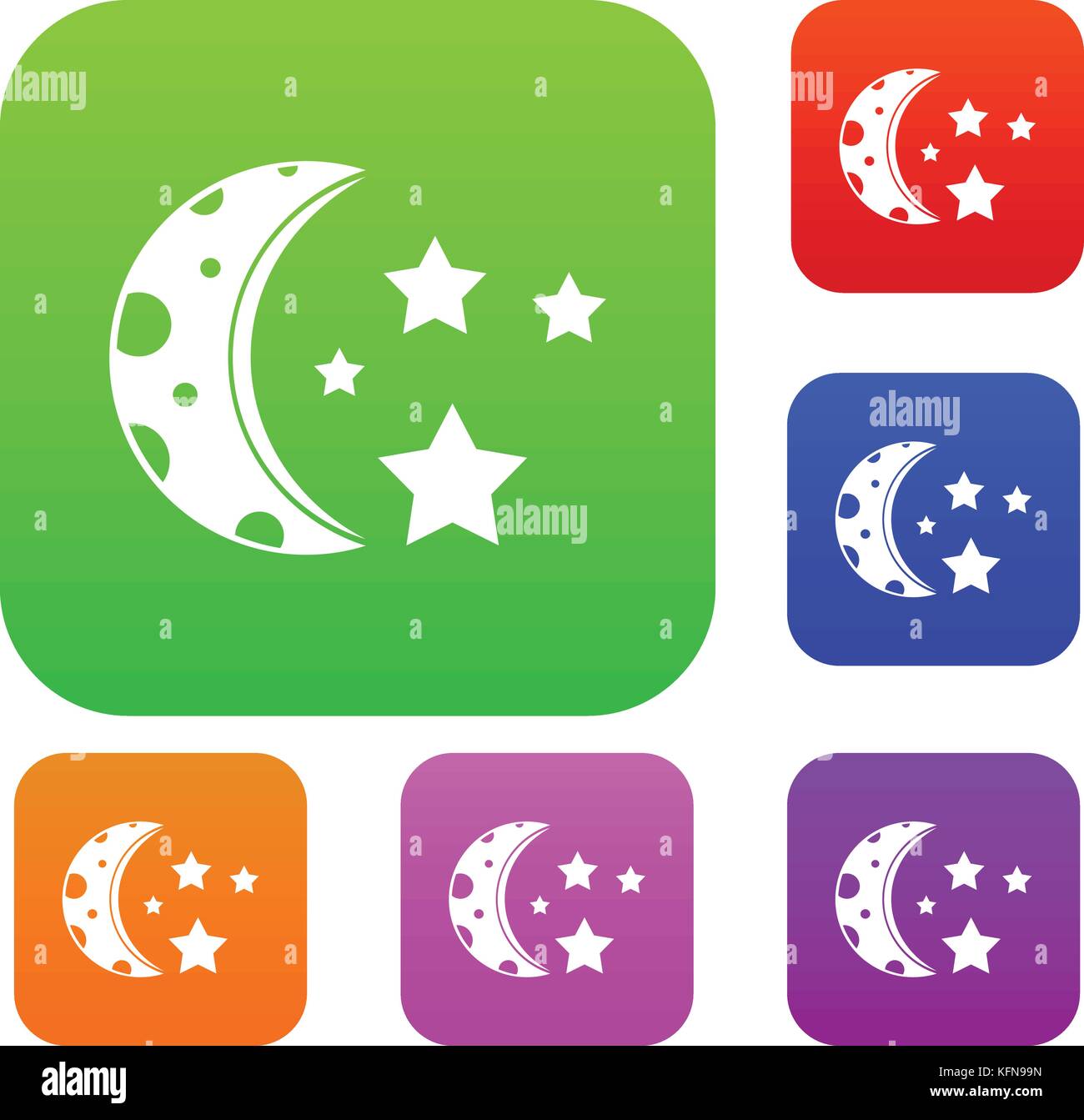 Starry night set color collection Stock Vector Image & Art - Alamy