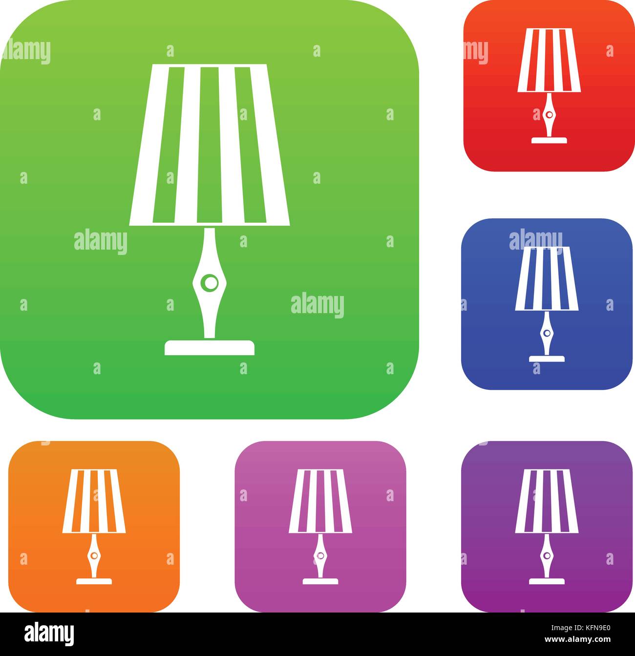 Table lamp set color collection Stock Vector Image & Art - Alamy