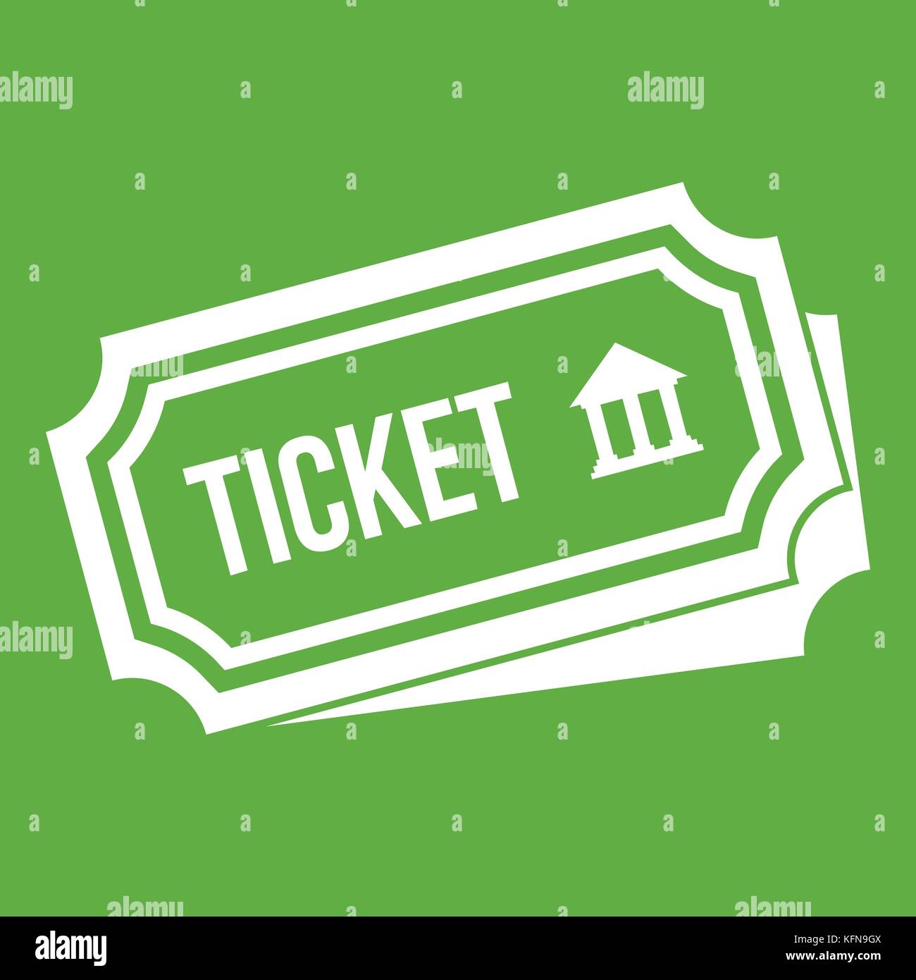 Ticket icon green Stock Vector Image & Art - Alamy