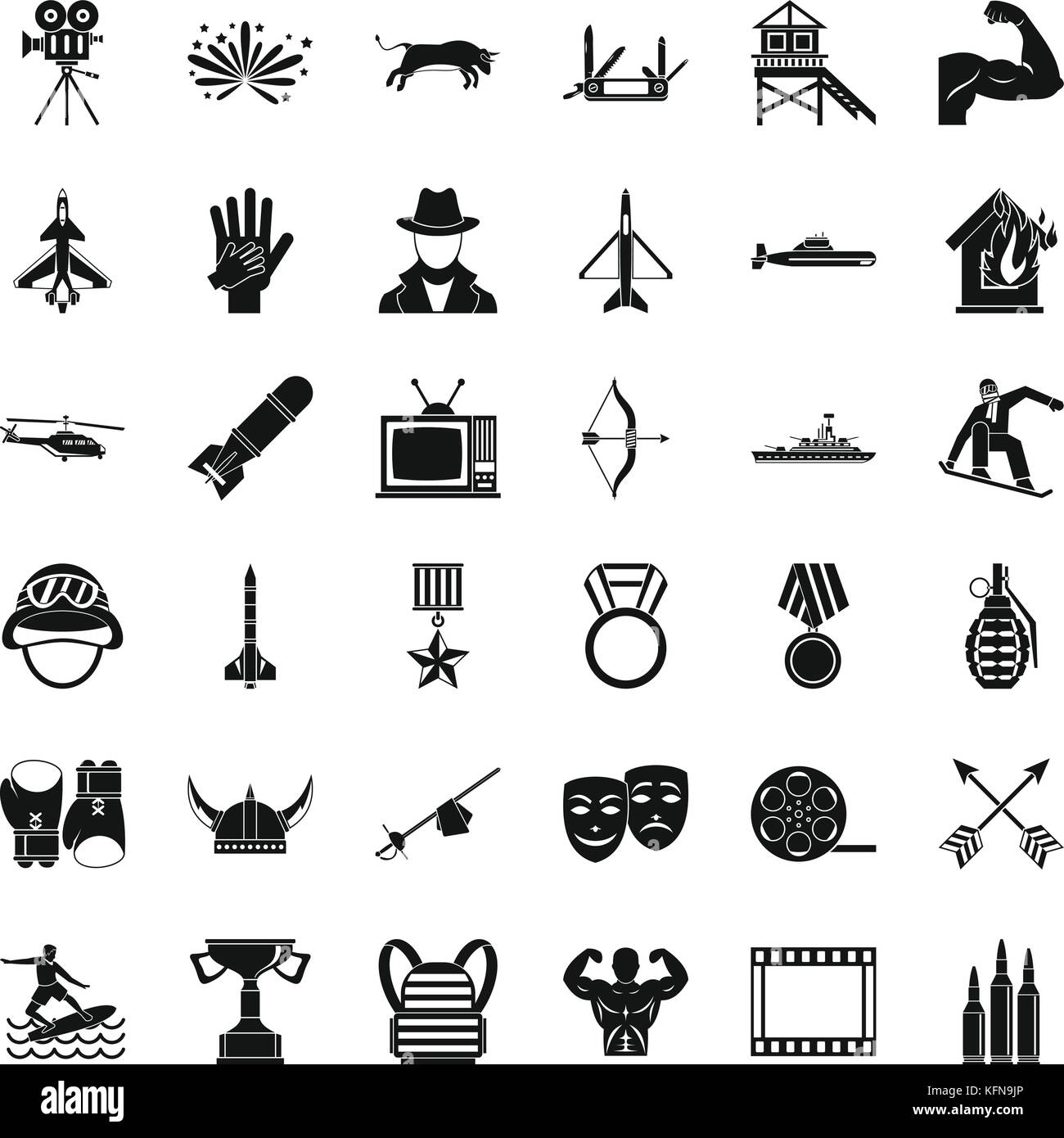 Plane icons set, simple style Stock Vector Image & Art - Alamy