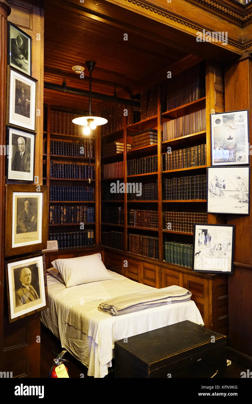 Thomas Edison's napping bed with signed photos of US presidents in his ...