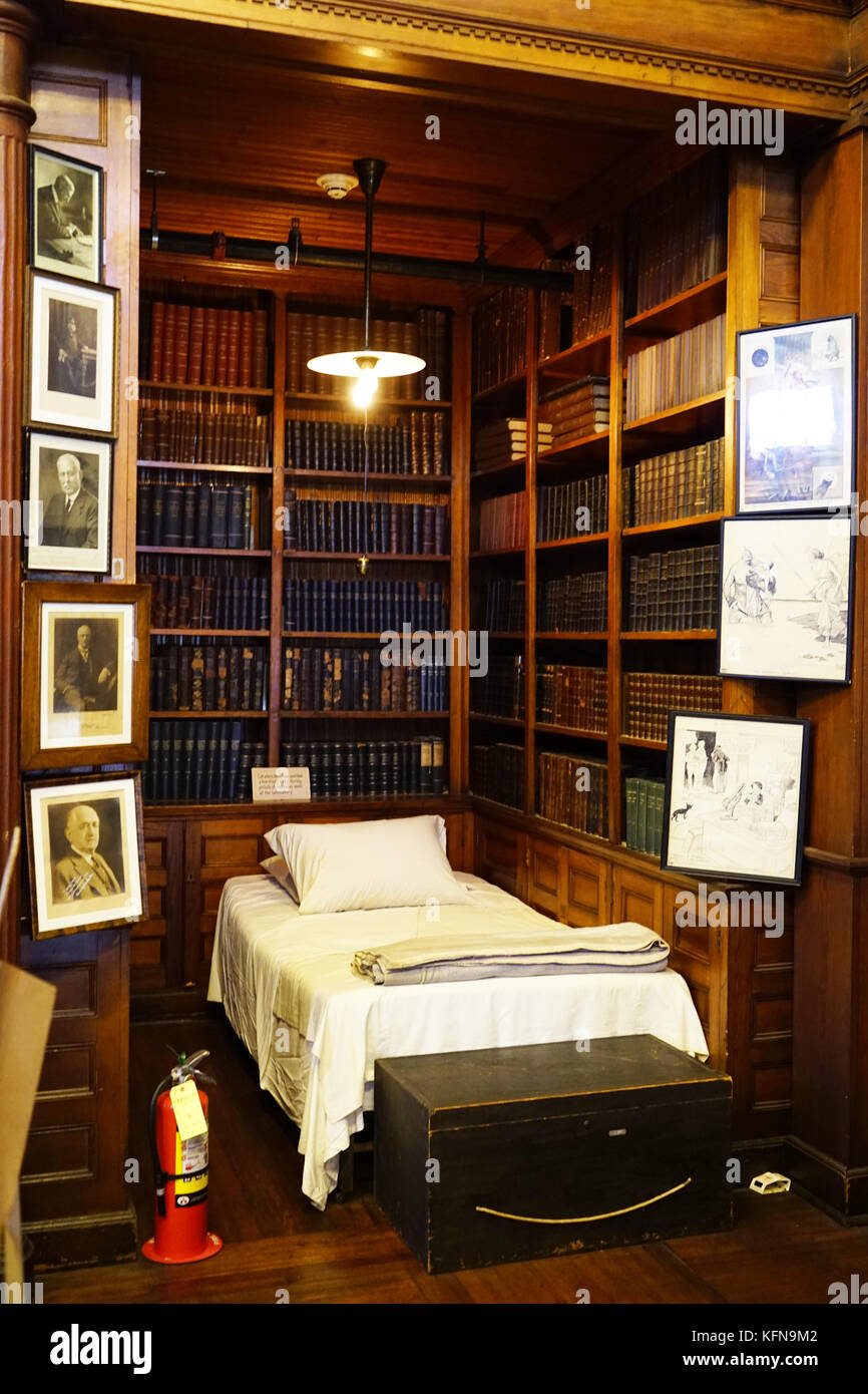Thomas Edison's napping bed with signed photos of US presidents in his ...