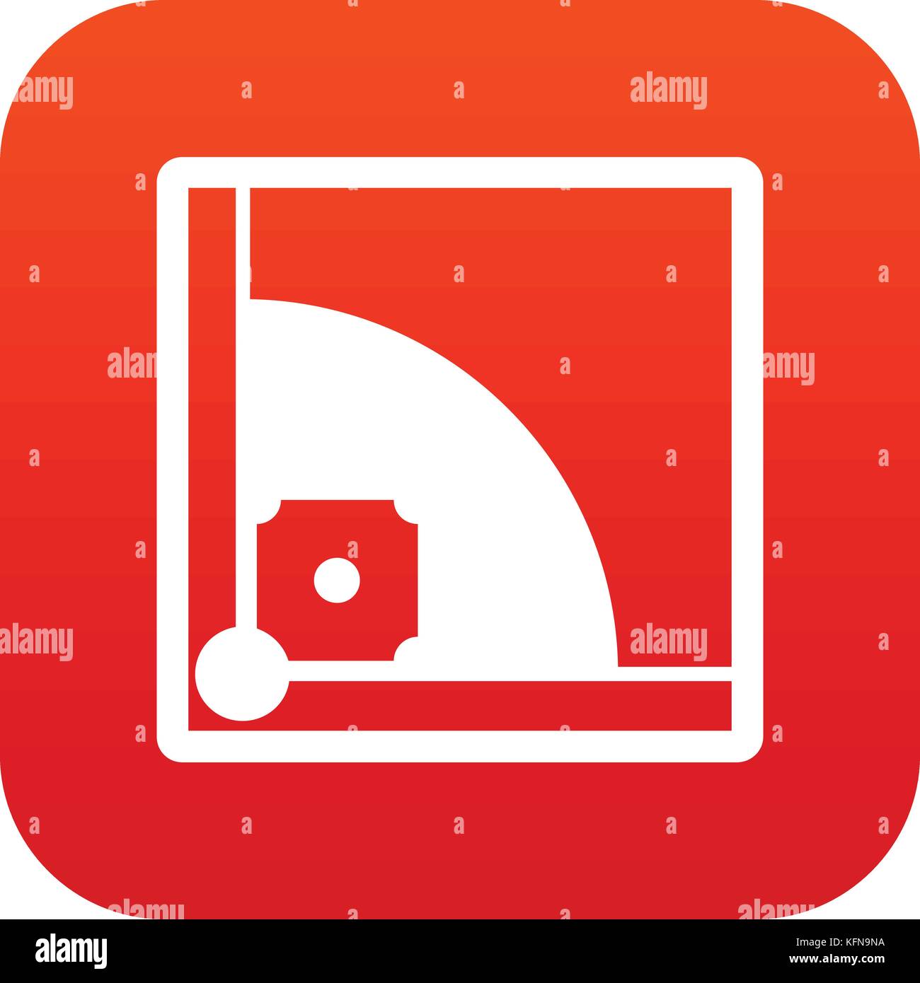 Baseball field icon digital red Stock Vector Image & Art - Alamy