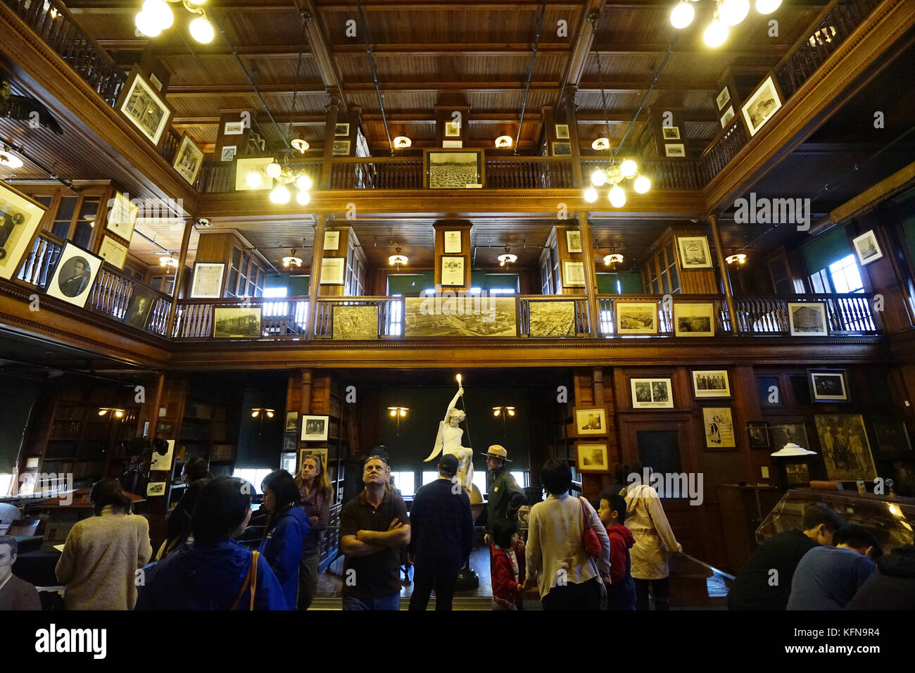 Interior of Thomas Edison's Library in Thomas Edison National ...