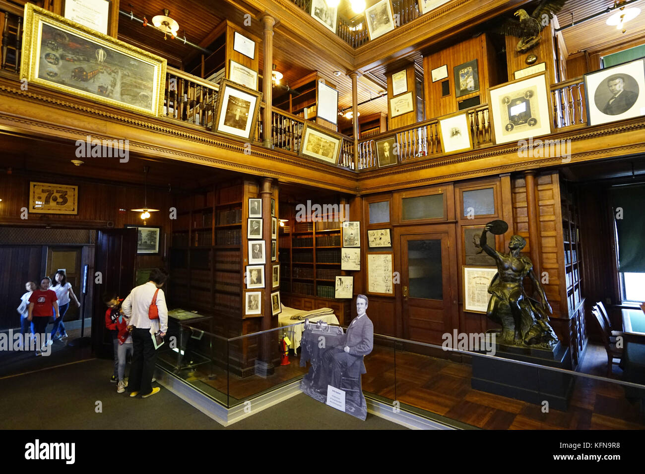 Interior of Thomas Edison's Library in Thomas Edison National ...