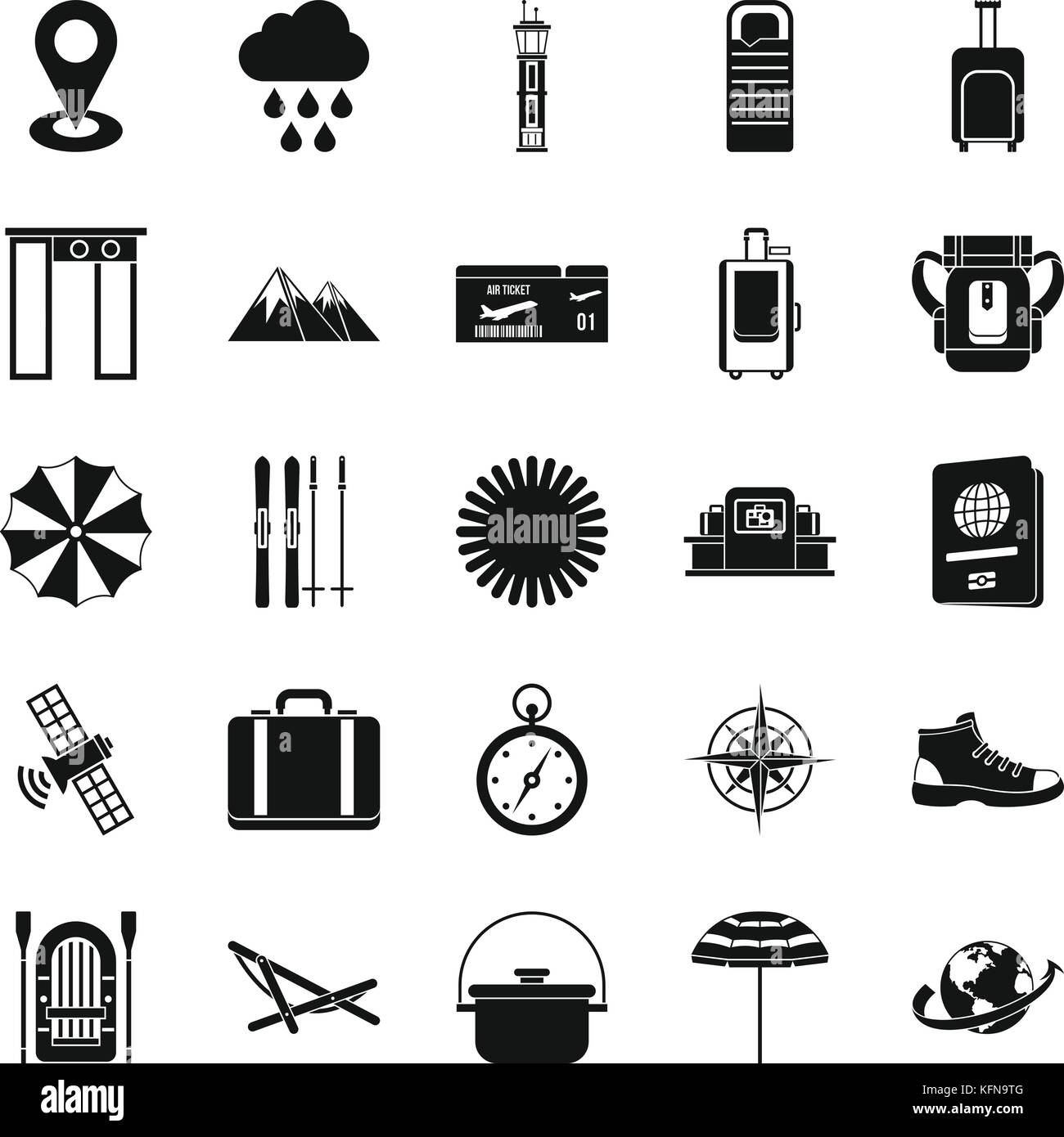 Tourist assistance icons set, simple style Stock Vector Image & Art - Alamy