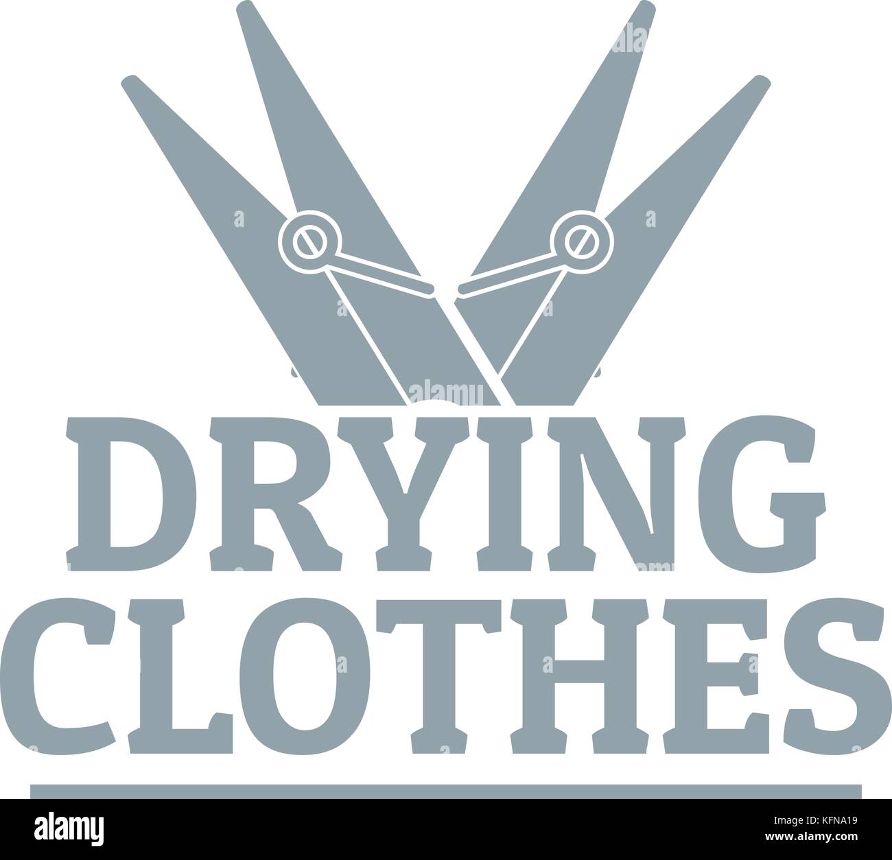 Drying clothes logo, simple gray style Stock Vector Image & Art - Alamy