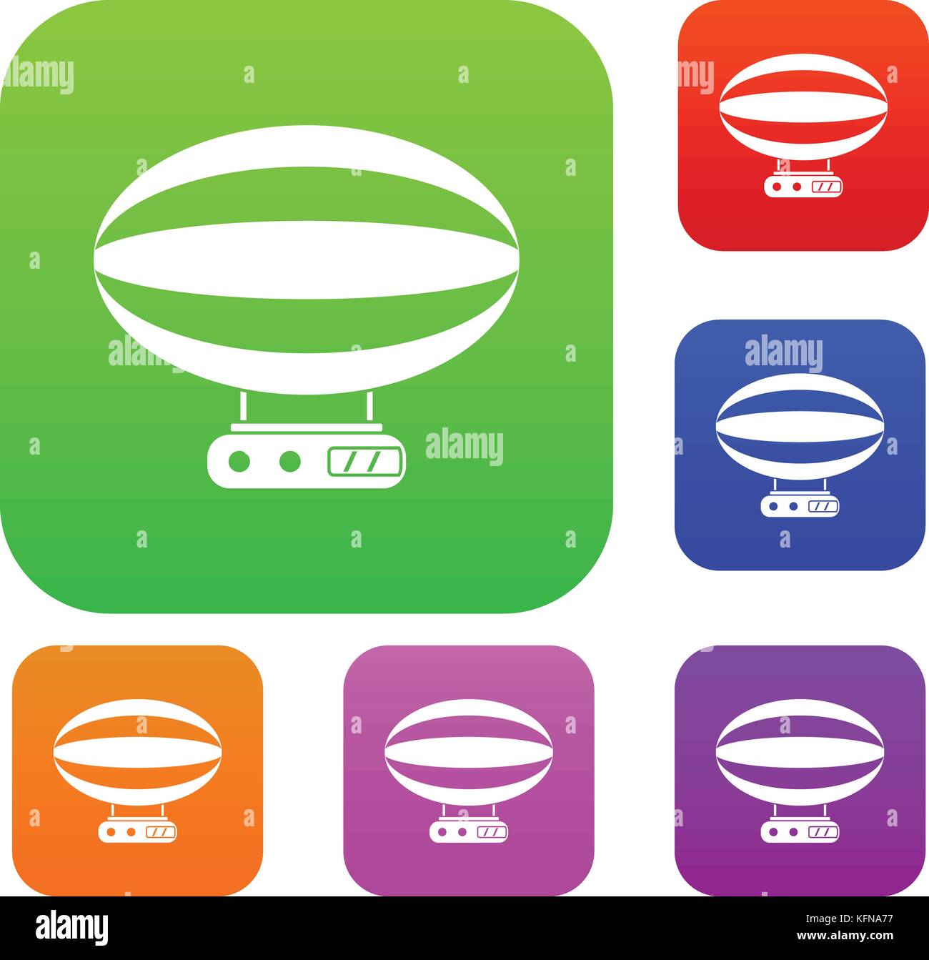 Aerial transportation set color collection Stock Vector Image & Art - Alamy