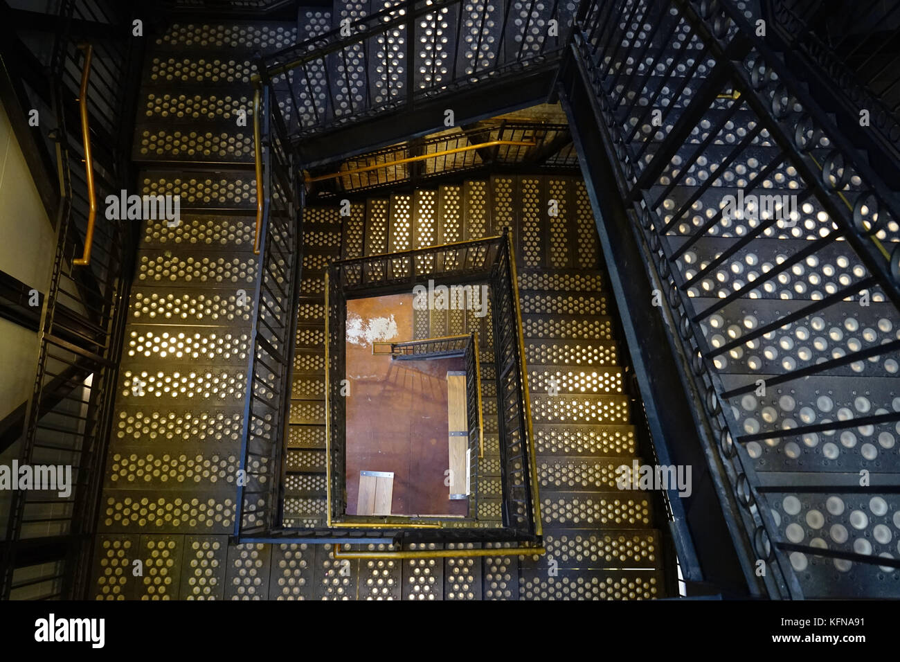 Iron staircases inside of Thomas Edison National Historical Park.West ...