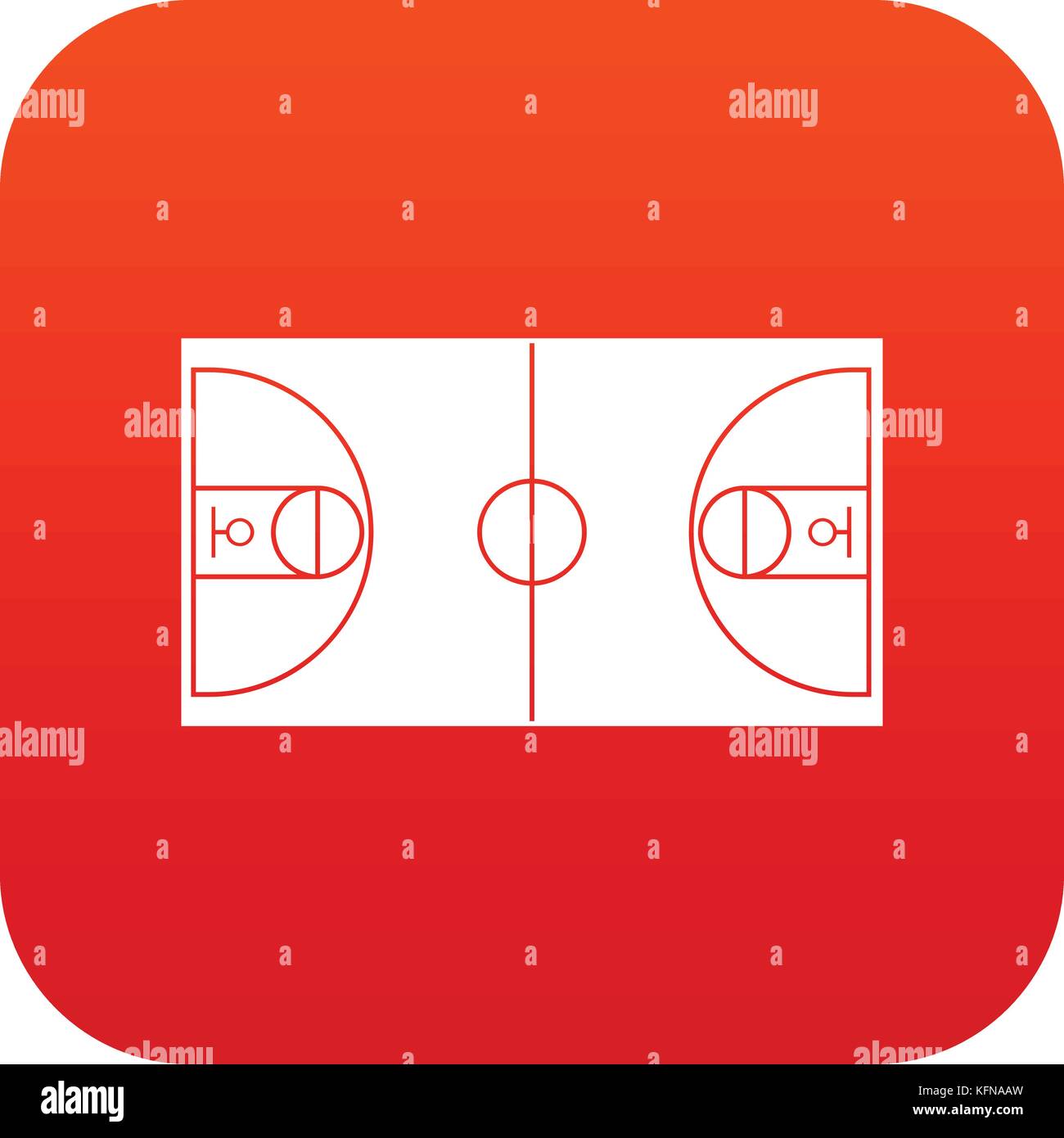 Basketball field icon digital red Stock Vector Image & Art - Alamy